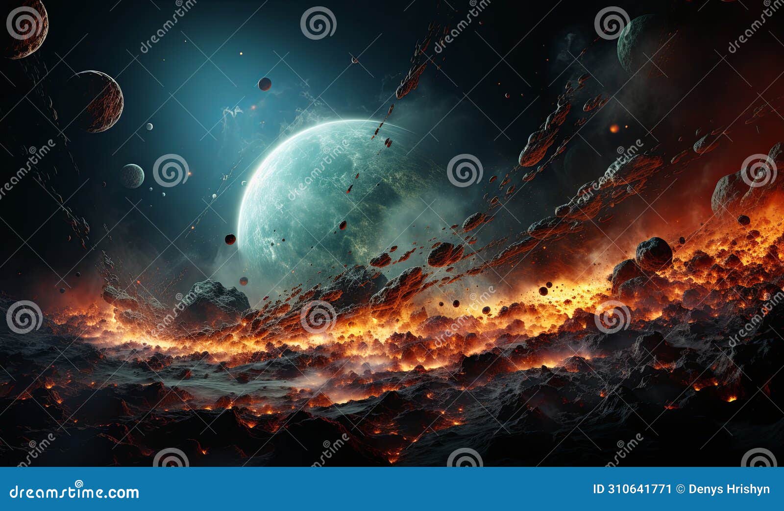 Astral Planetary Alignment in Deep Space Stock Image - Image of ...