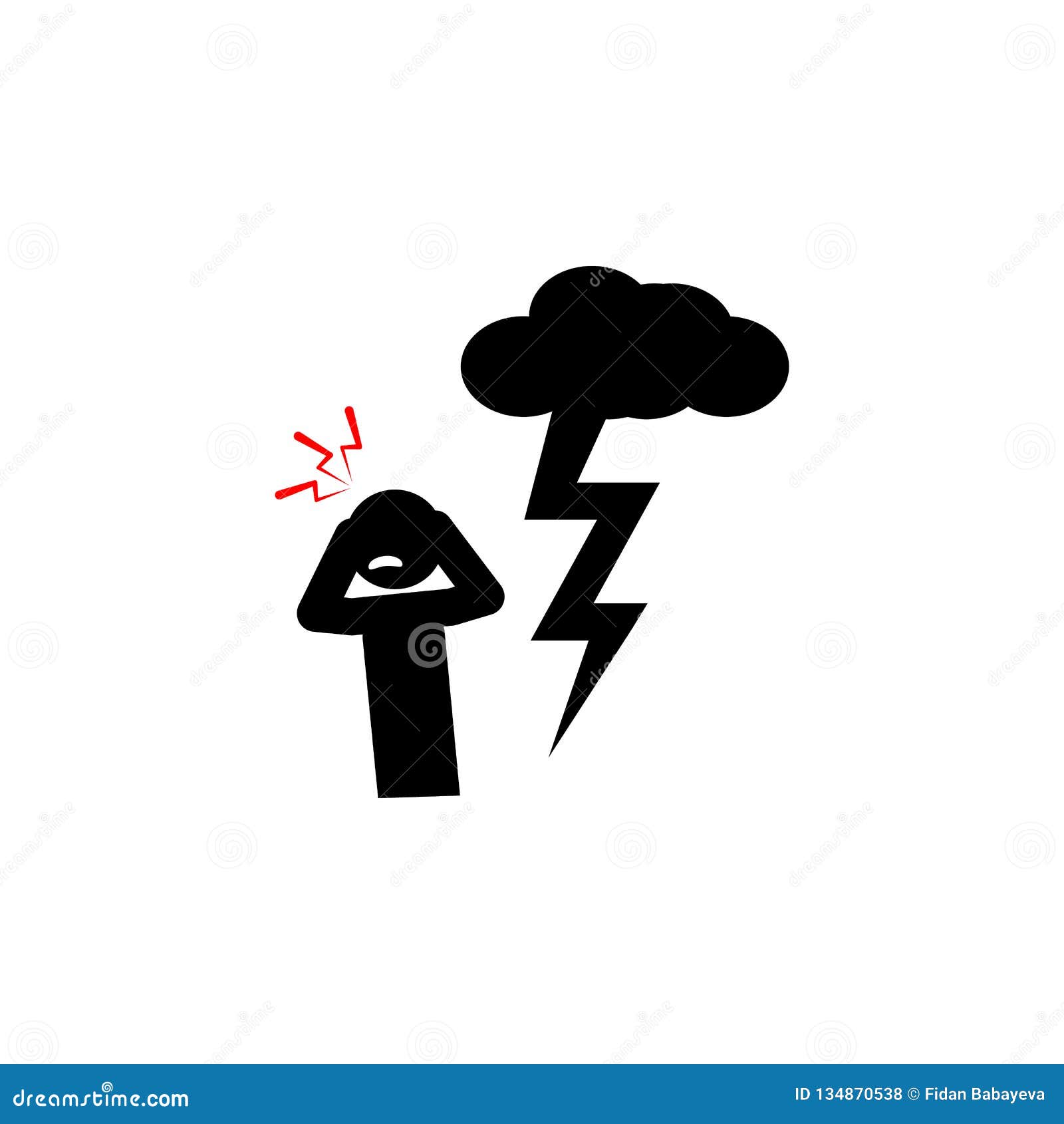 Astraphobia Fear Of Thunder And Lightning Word Cloud Concept 2 Stock ...