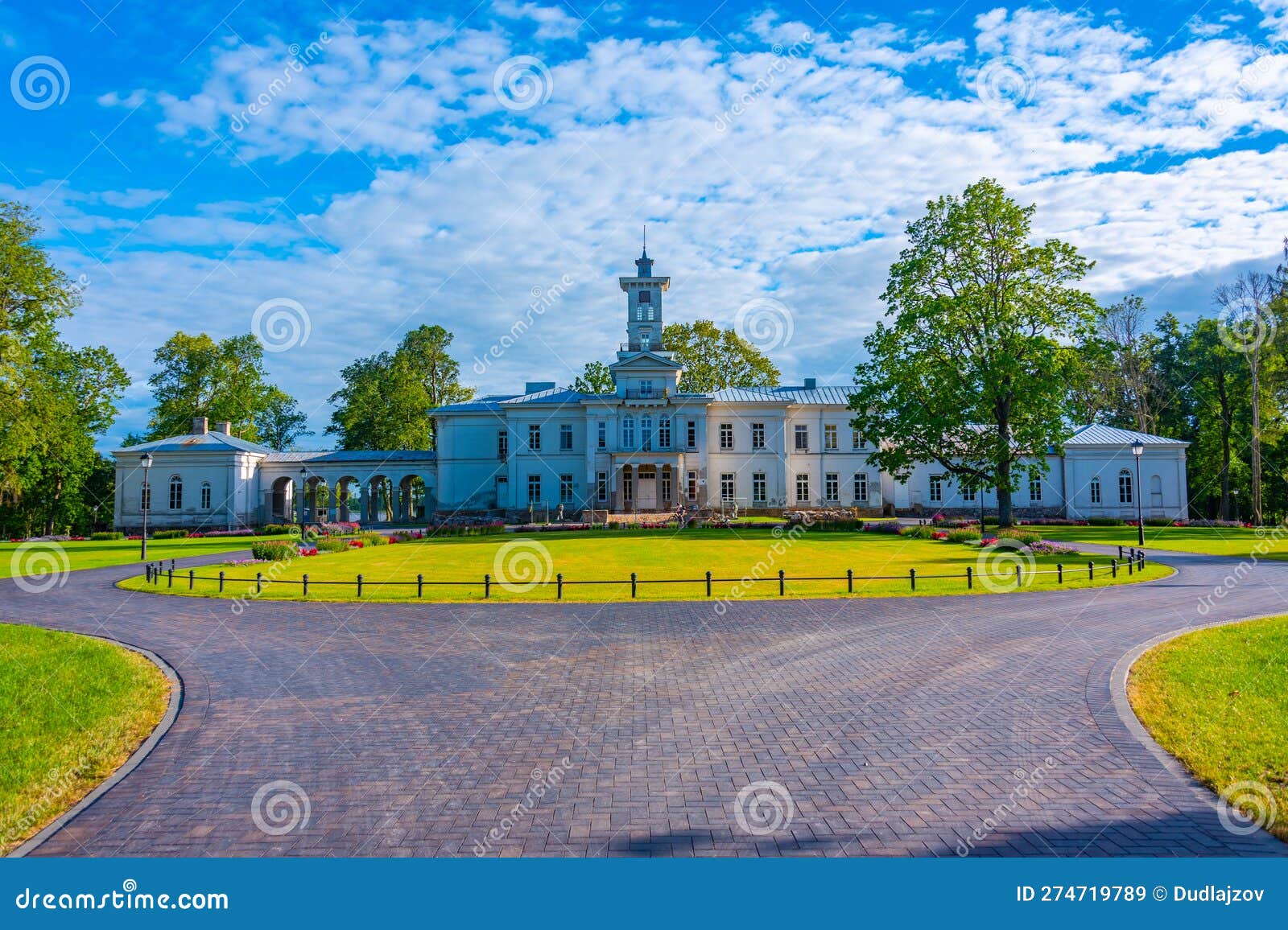 Astravas Manor in Lithuanian Town Birzai Stock Image - Image of ...