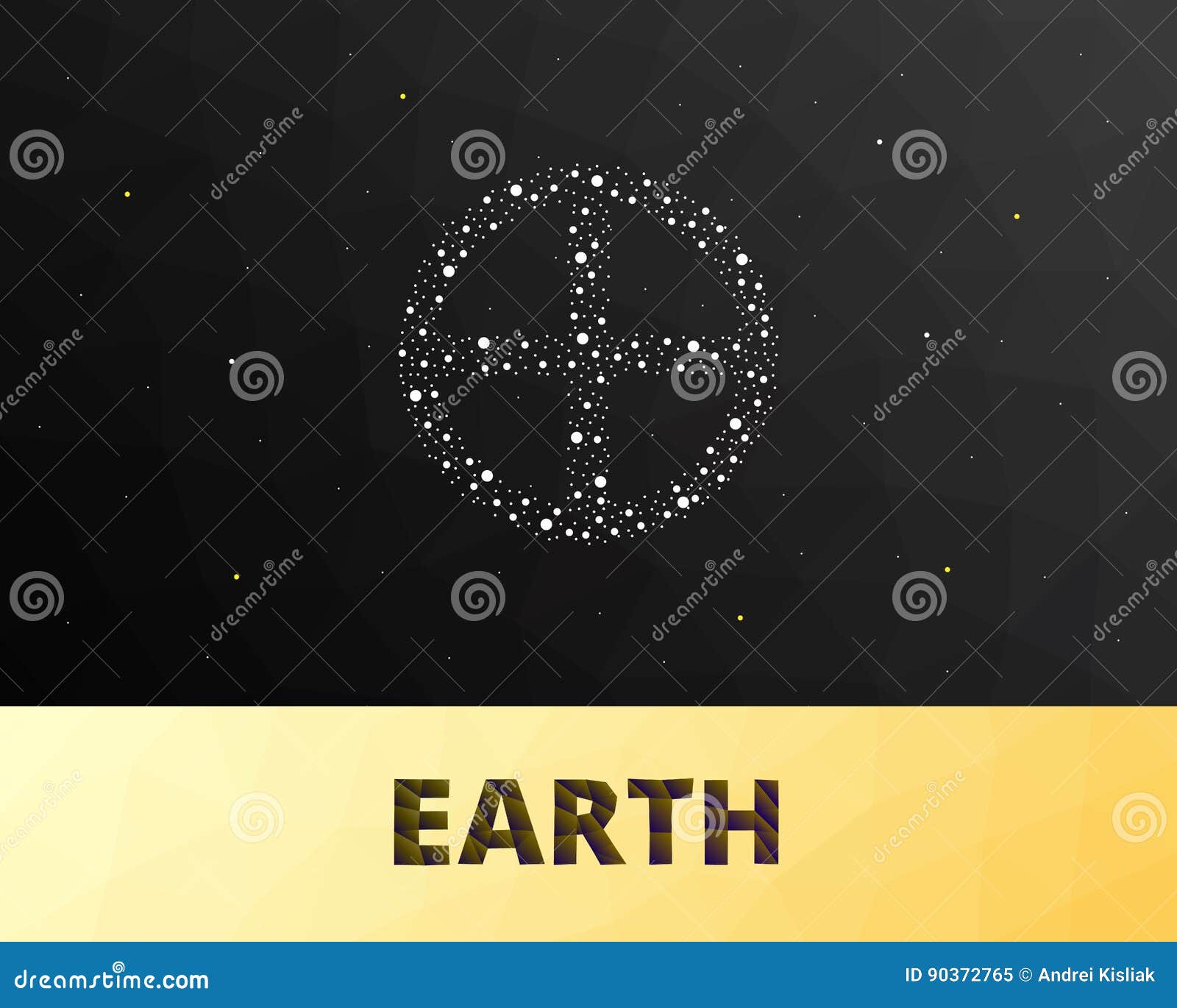 Earth Day Sign With Smiling Planet And Birthday Cake Cartoon Vector ...