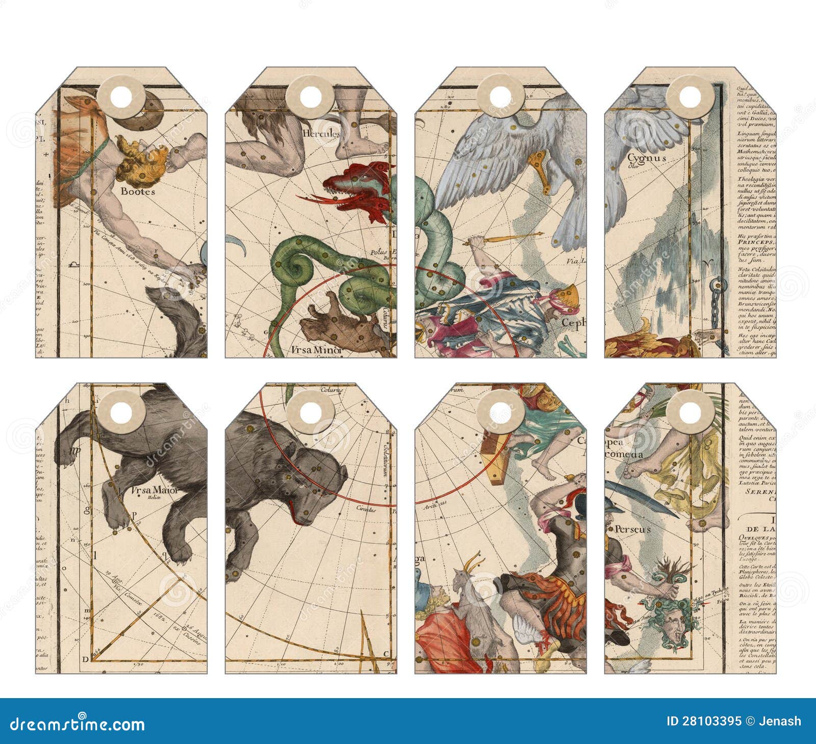 Astro Map Tags with Holes Support Stock Illustration - Illustration of ...