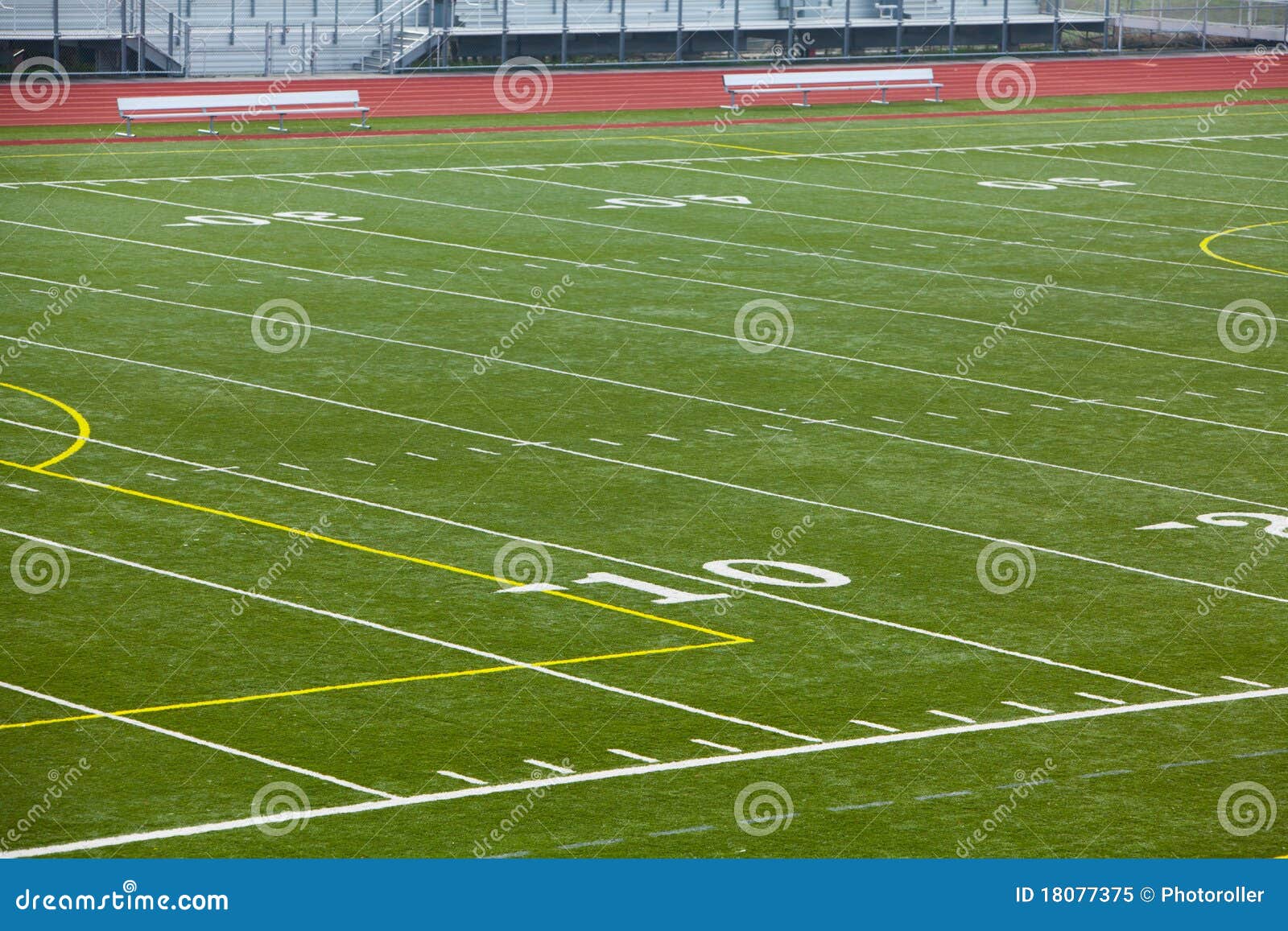 An Astro Turf Football Field Stock Image - Image of outdoors, ball ...