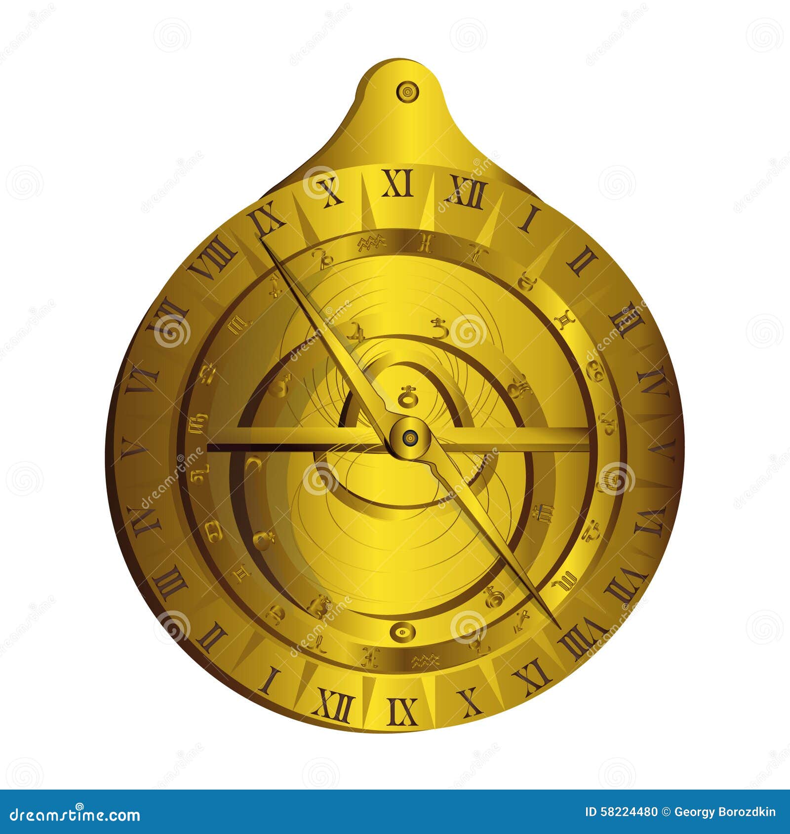 Astrolabe. Measuring Instrument. Stock Vector - Illustration of ...