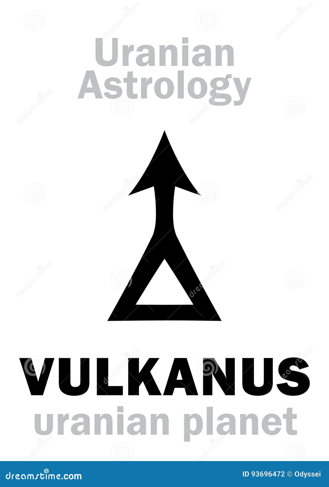Astrología: Planeta Uranian De VULKANUS Ilustración del Vector ...