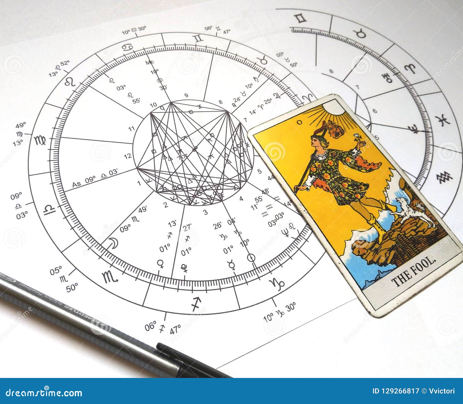 Astrologi Natal Chart Tarot the Fool Stock Illustrationer ... Astrologi Natal Chart Tarot the Fool Stock Illustrationer ...