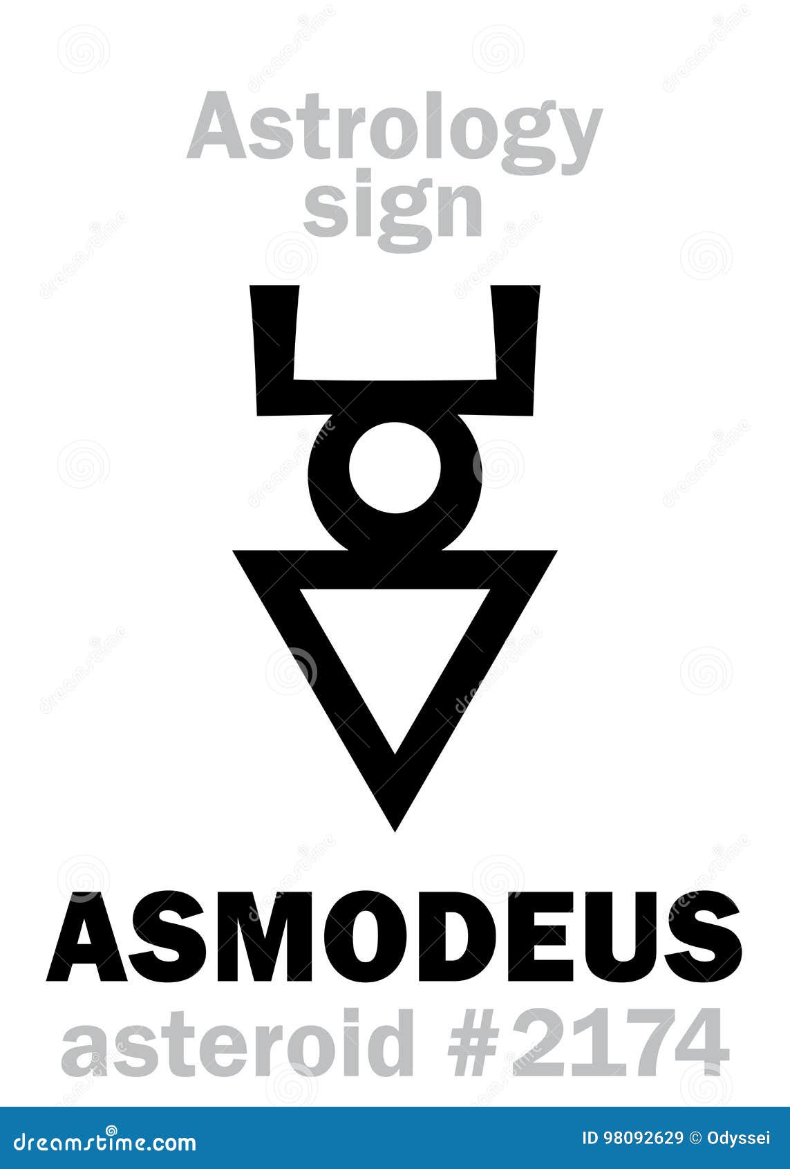 Astrologia: ASMODEUS Asteroide Ilustração do Vetor - Ilustração de ...
