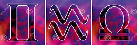 Astrological air signs stock illustration. Illustration of sign - 294146