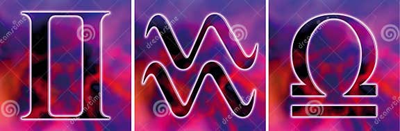 Astrological air signs stock illustration. Illustration of sign - 294146