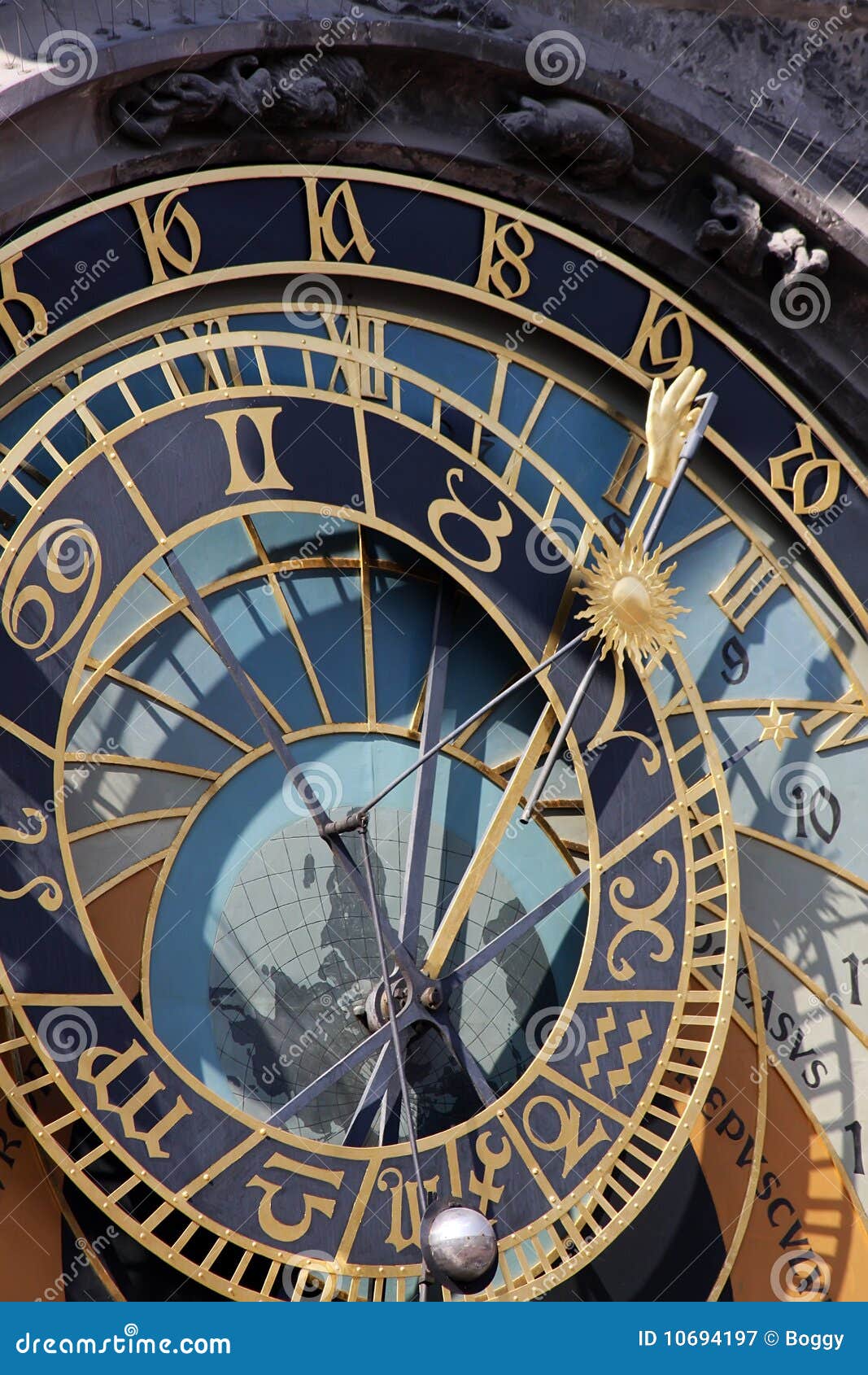Astrological clock stock image. Image of landmark, clock - 10694197