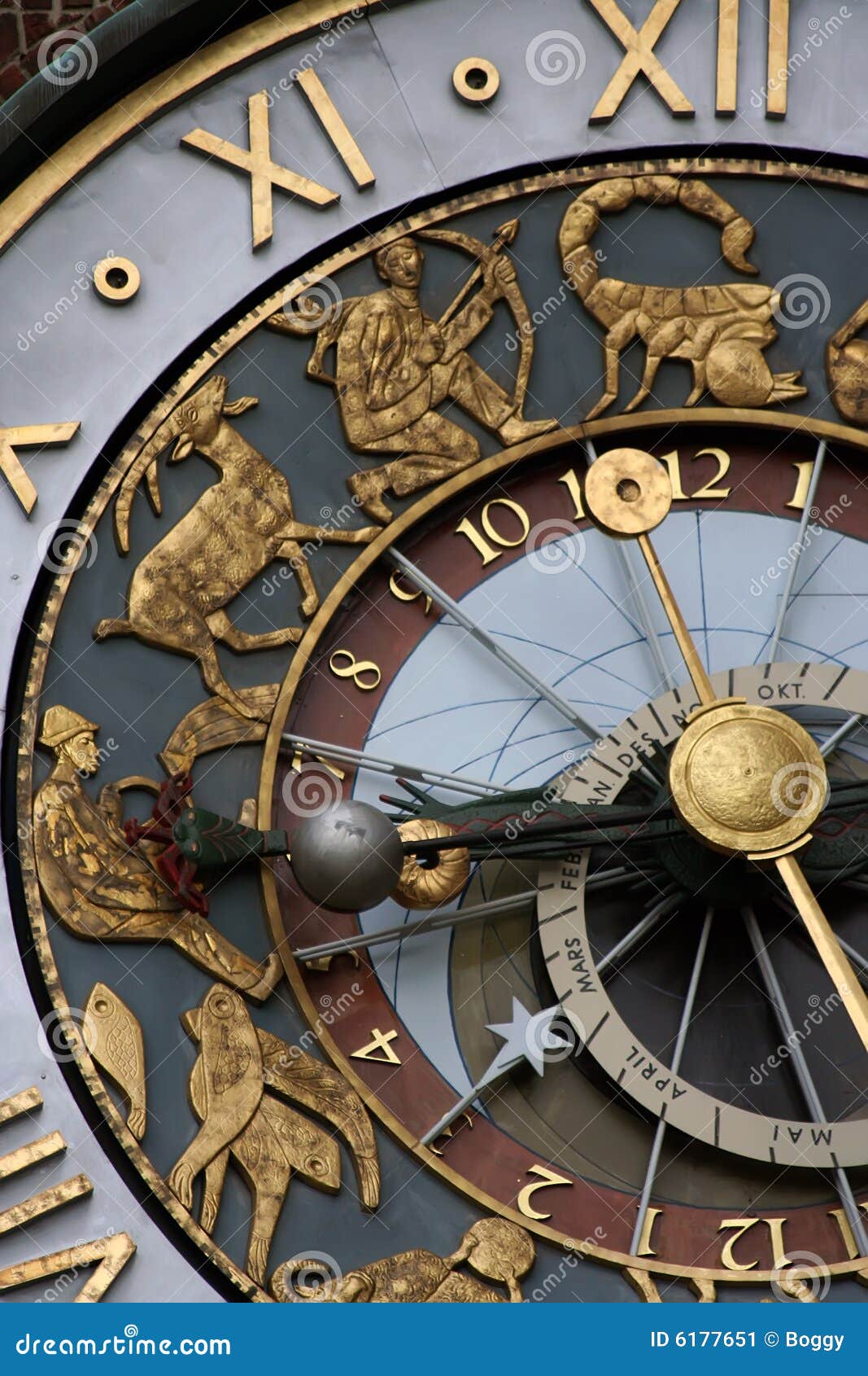 Astrological clock stock image. Image of oslo, time, zodiac - 6177651