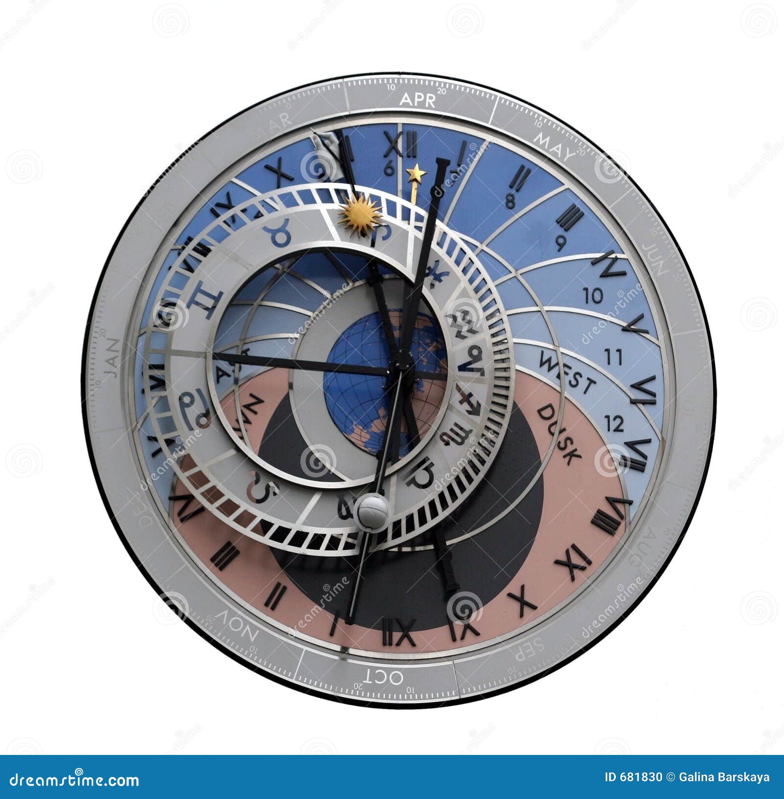 Astrological clock stock photo. Image of travel, business - 681830