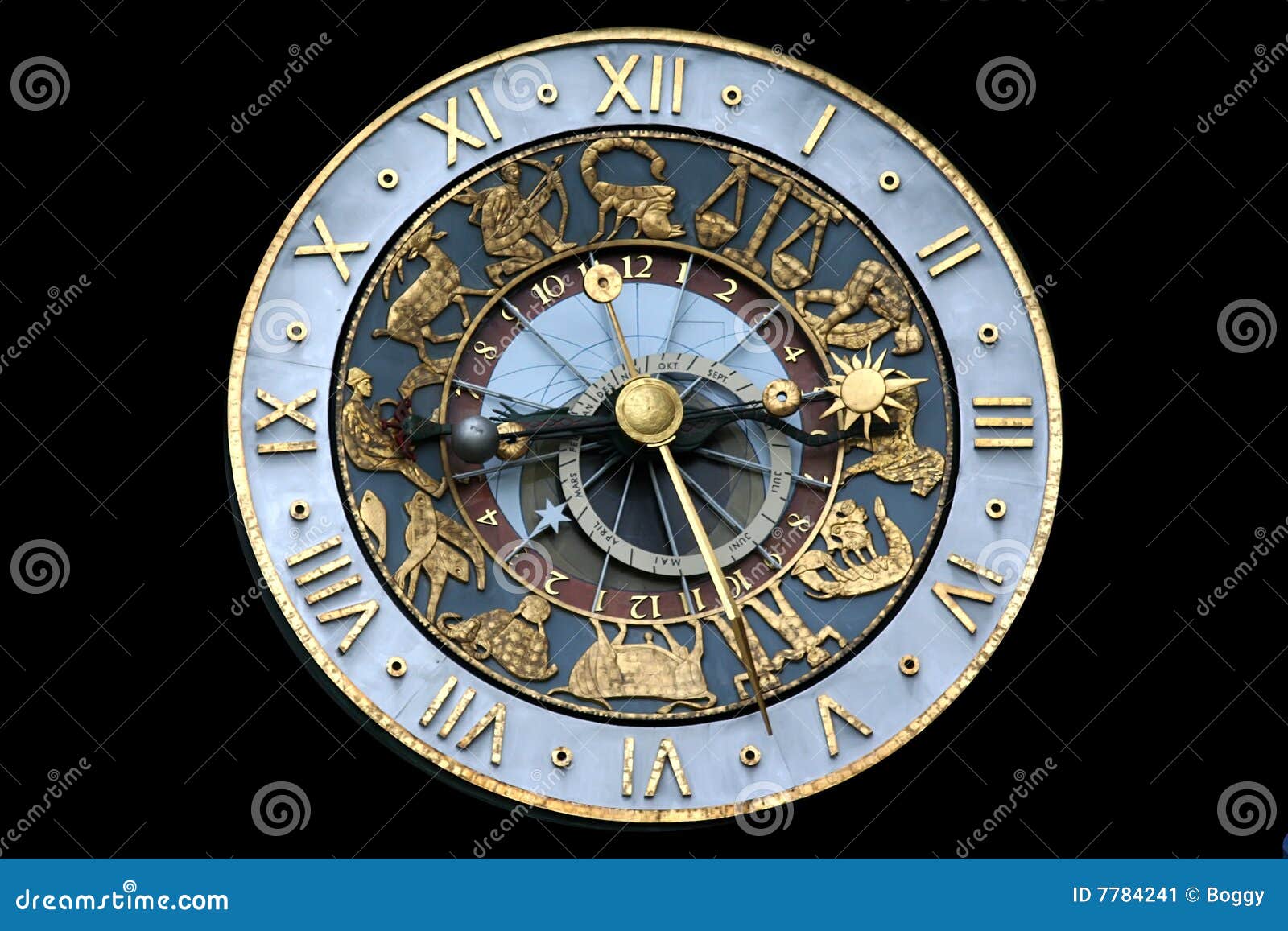 Astrological clock stock image. Image of round, oslo, clock - 7784241