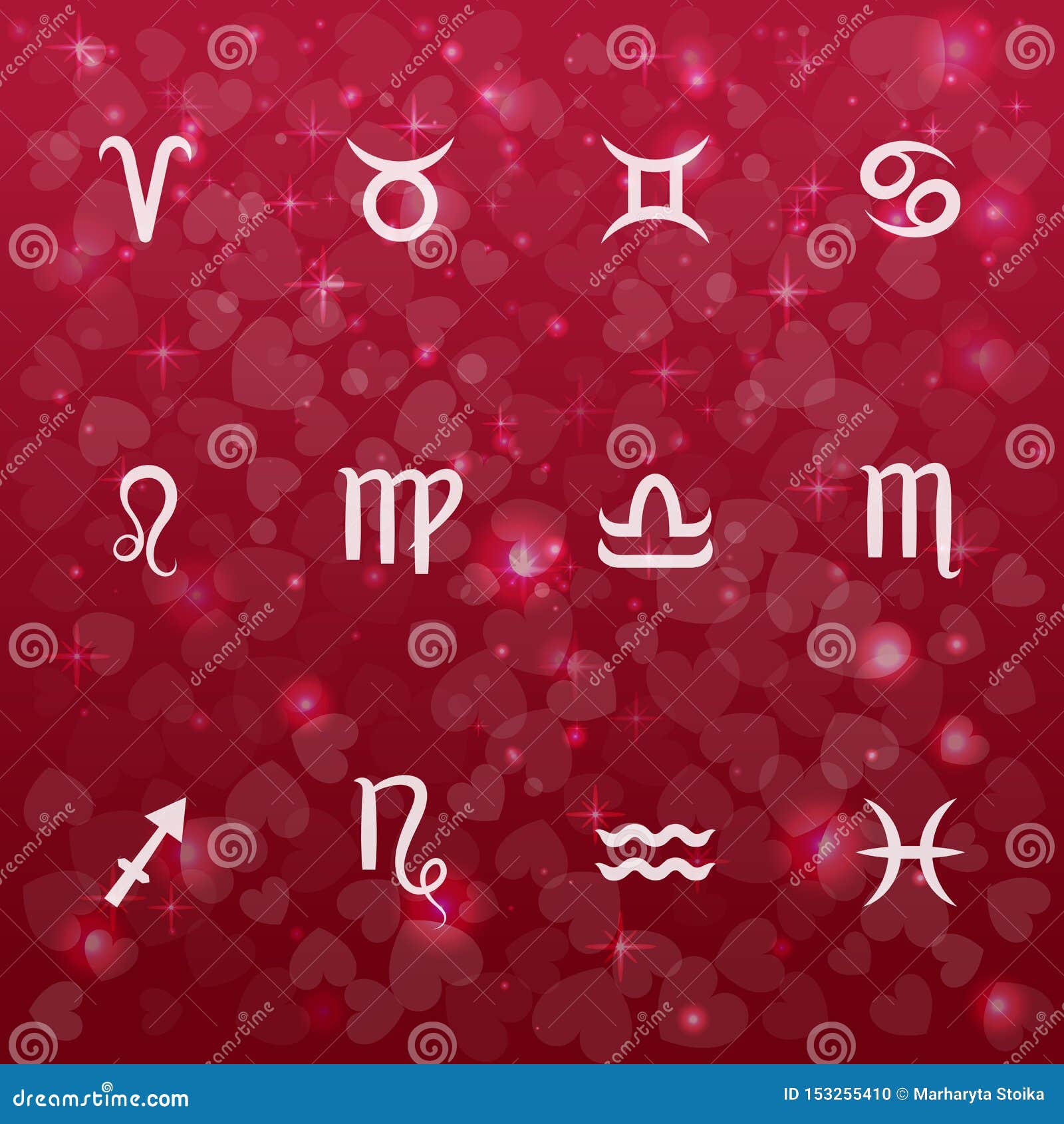 Astrological Compatibility Horoscope Stock Vector - Illustration of ...