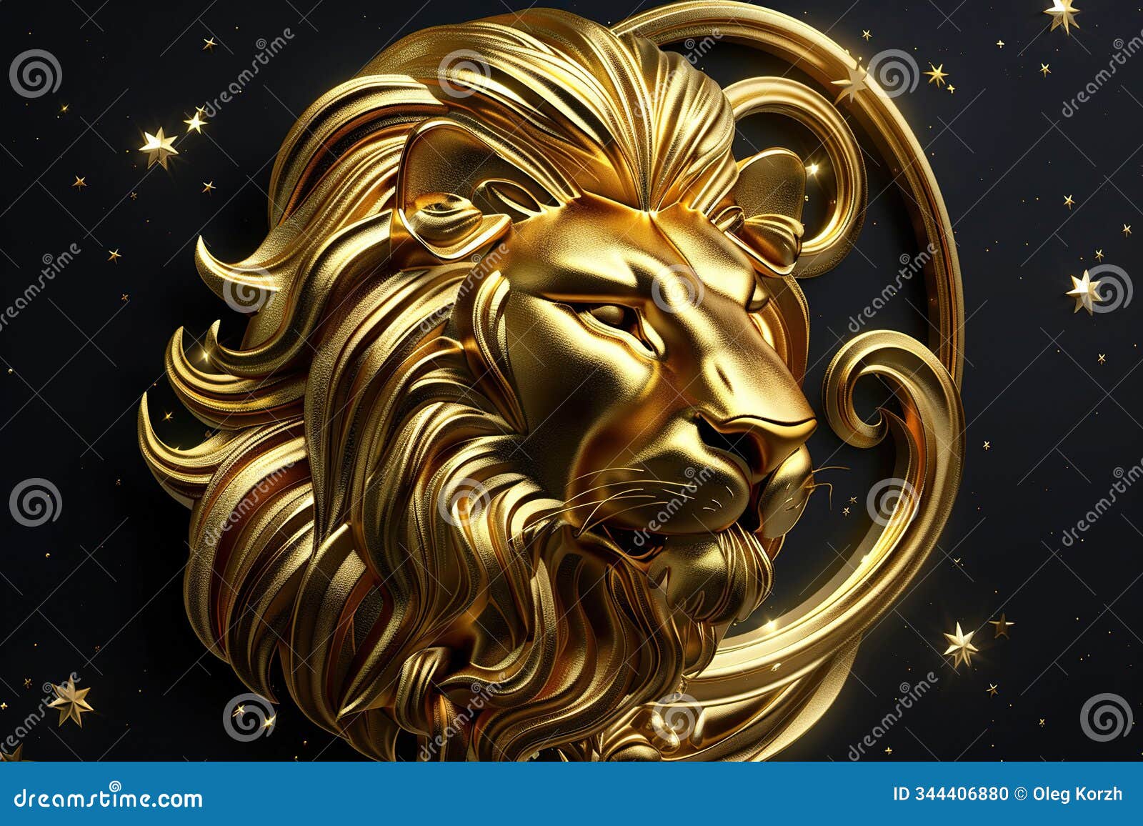 Astrological Composition with Concept of Leo Zodiac Sign Symbol Stock ...