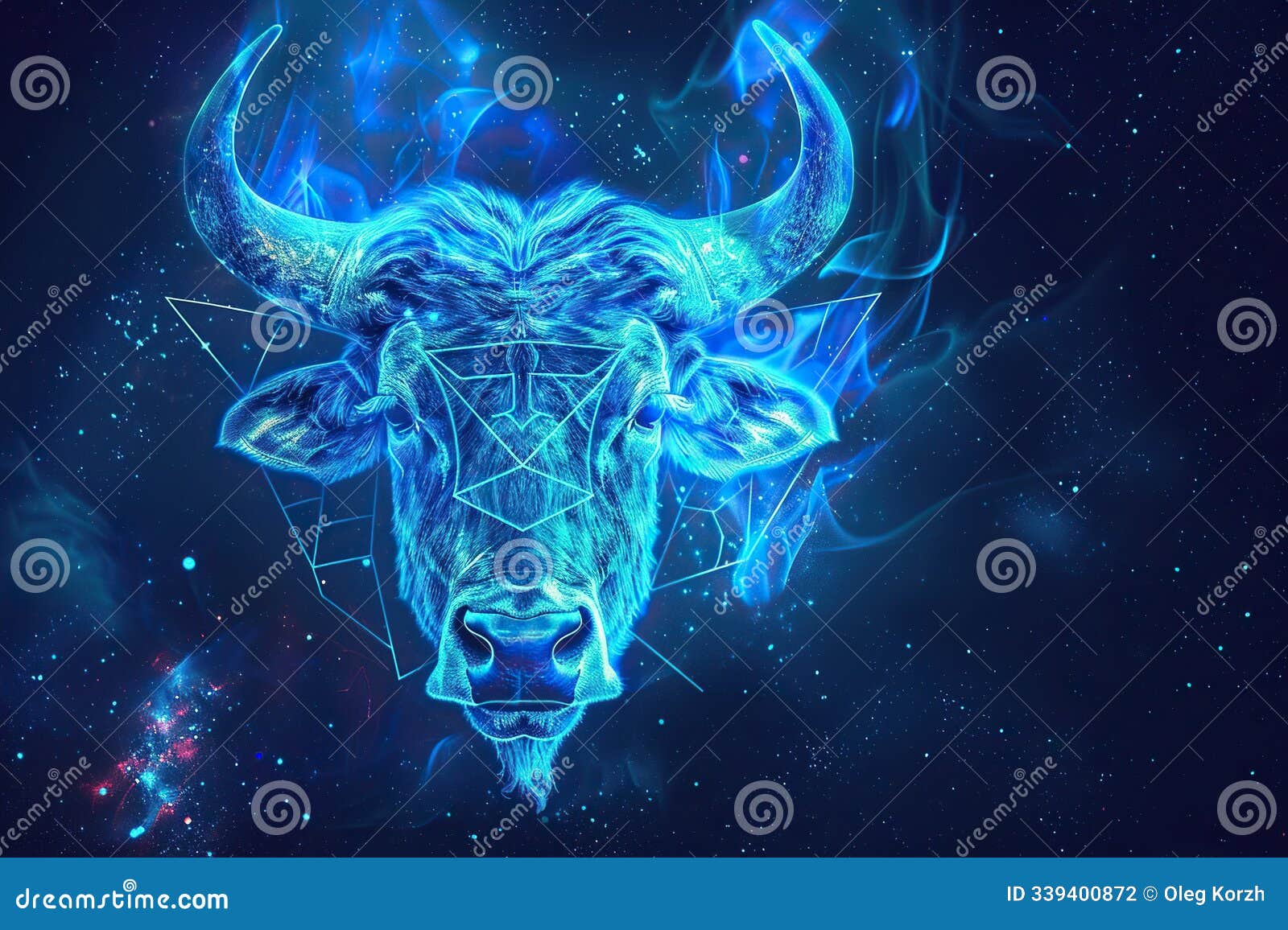 Astrological Composition with Concept of Taurus Zodiac Sign Symbol ...