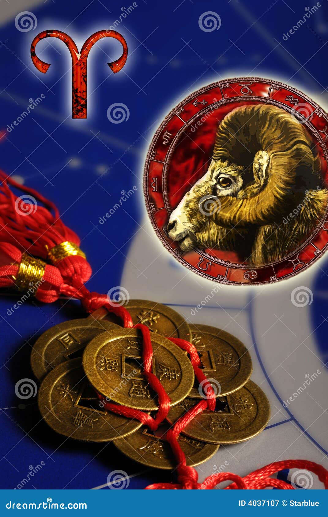 Astrological sign Aries stock illustration. Illustration of magic - 4037107