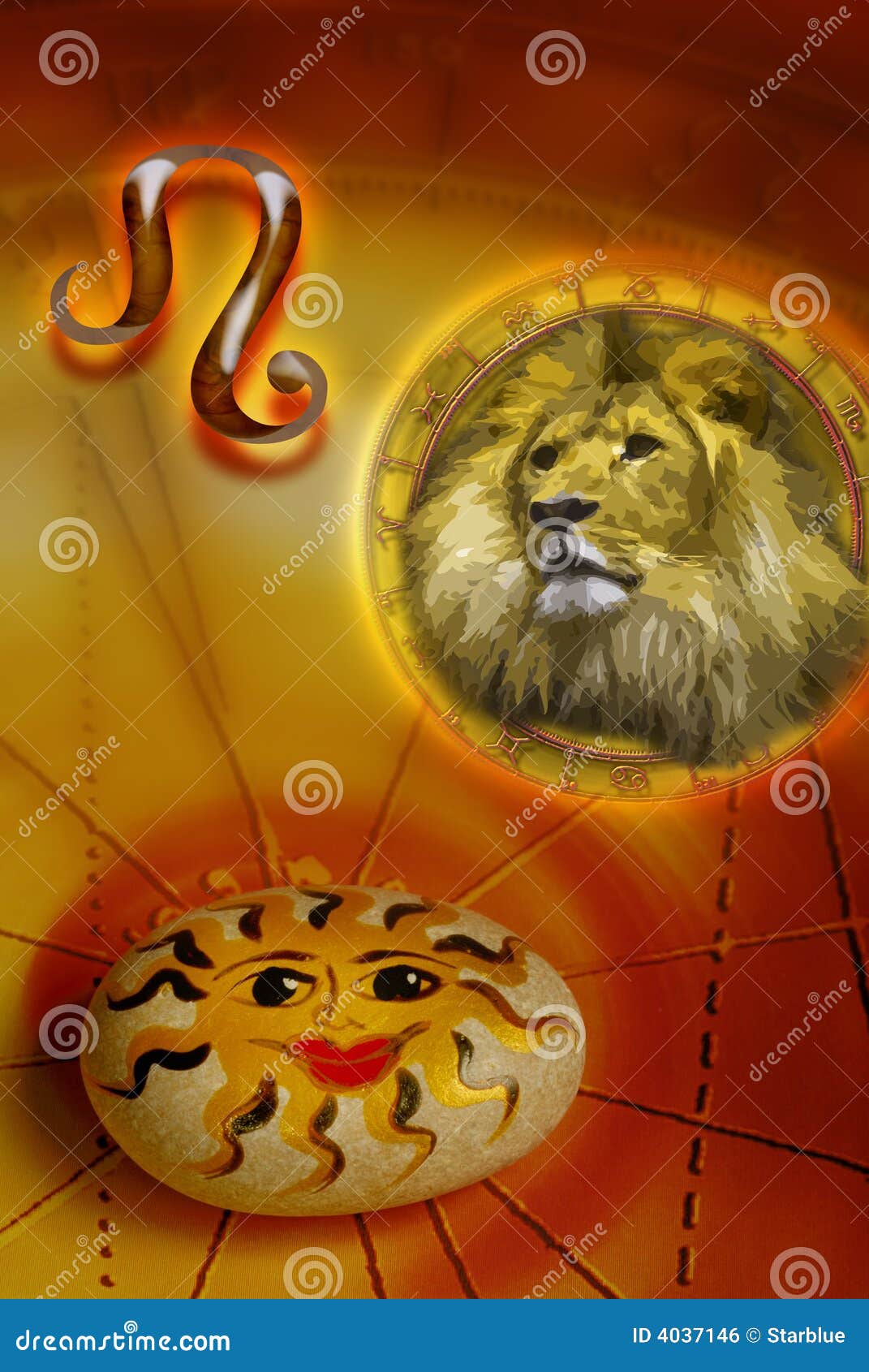 Astrological sign Leo stock illustration. Illustration of fortune - 4037146