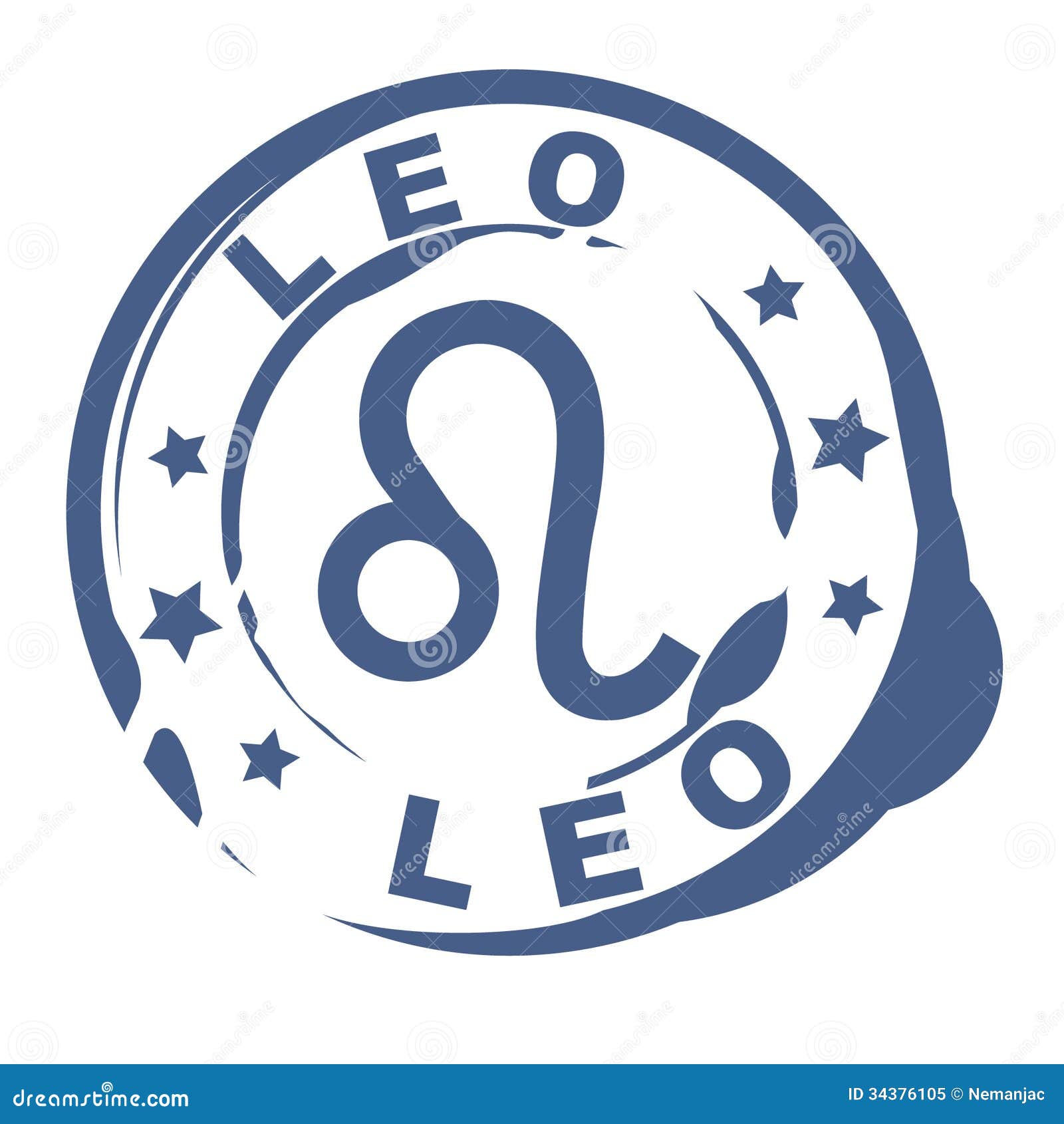 Astrological Sign Rubber Stamp Leo Stock Vector - Illustration of ...