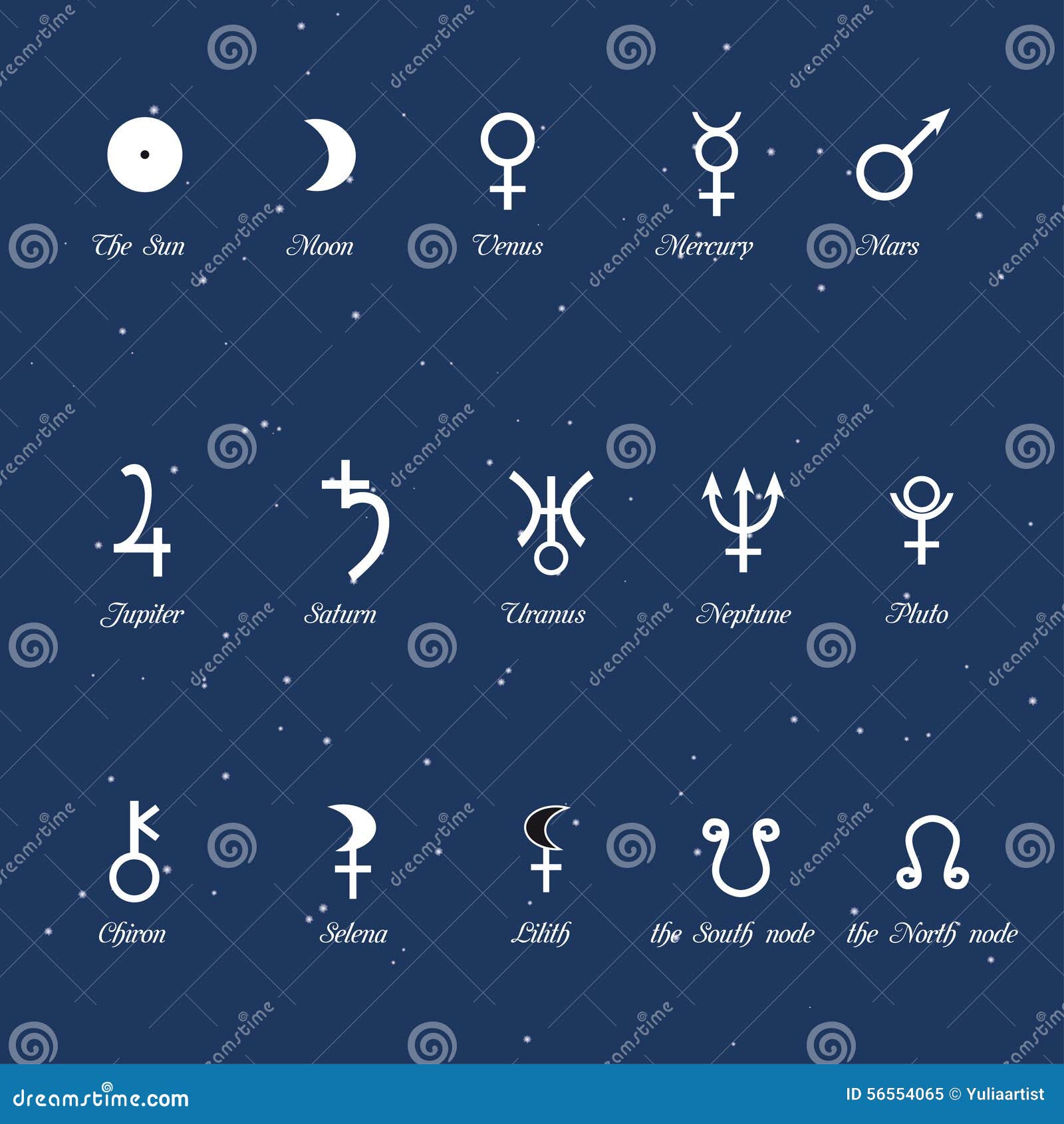 Astrological Simbols, Set of the Planet S Signs Stock Vector ...