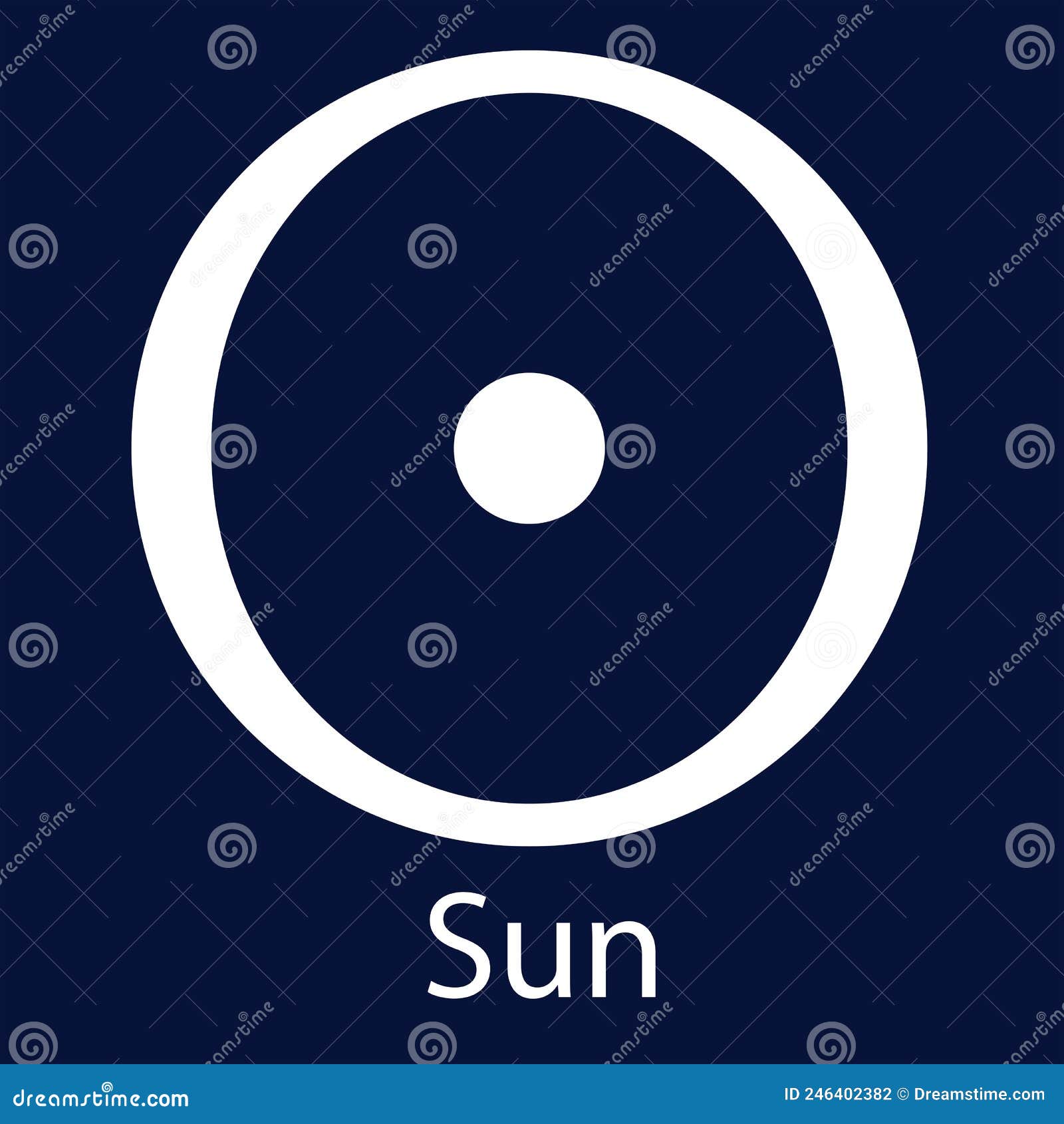 Astrological Flat Symbol of the Sun. Vector Illustration. Stock Vector ...