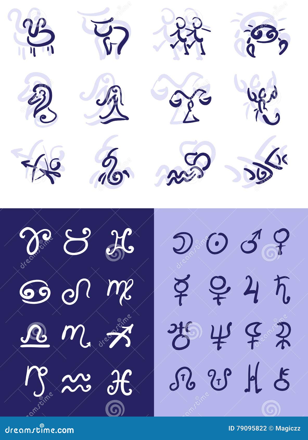 Proserpine Planet Symbol. Vector Sign. Astrological Calendar. Zodiacal ...