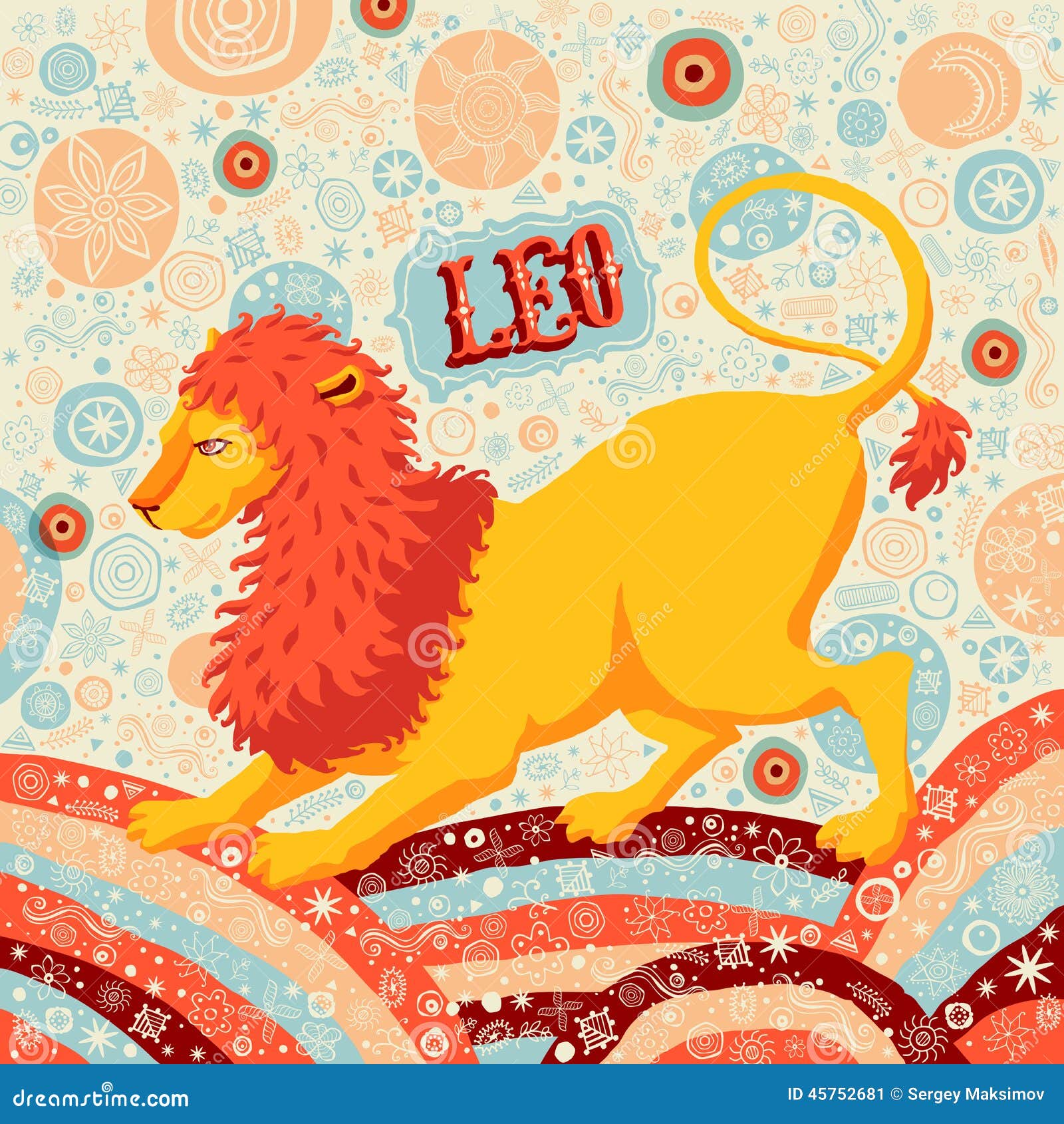 Astrological Zodiac Sign Leo Or Lion Part Of A Set Of Horoscope Signs