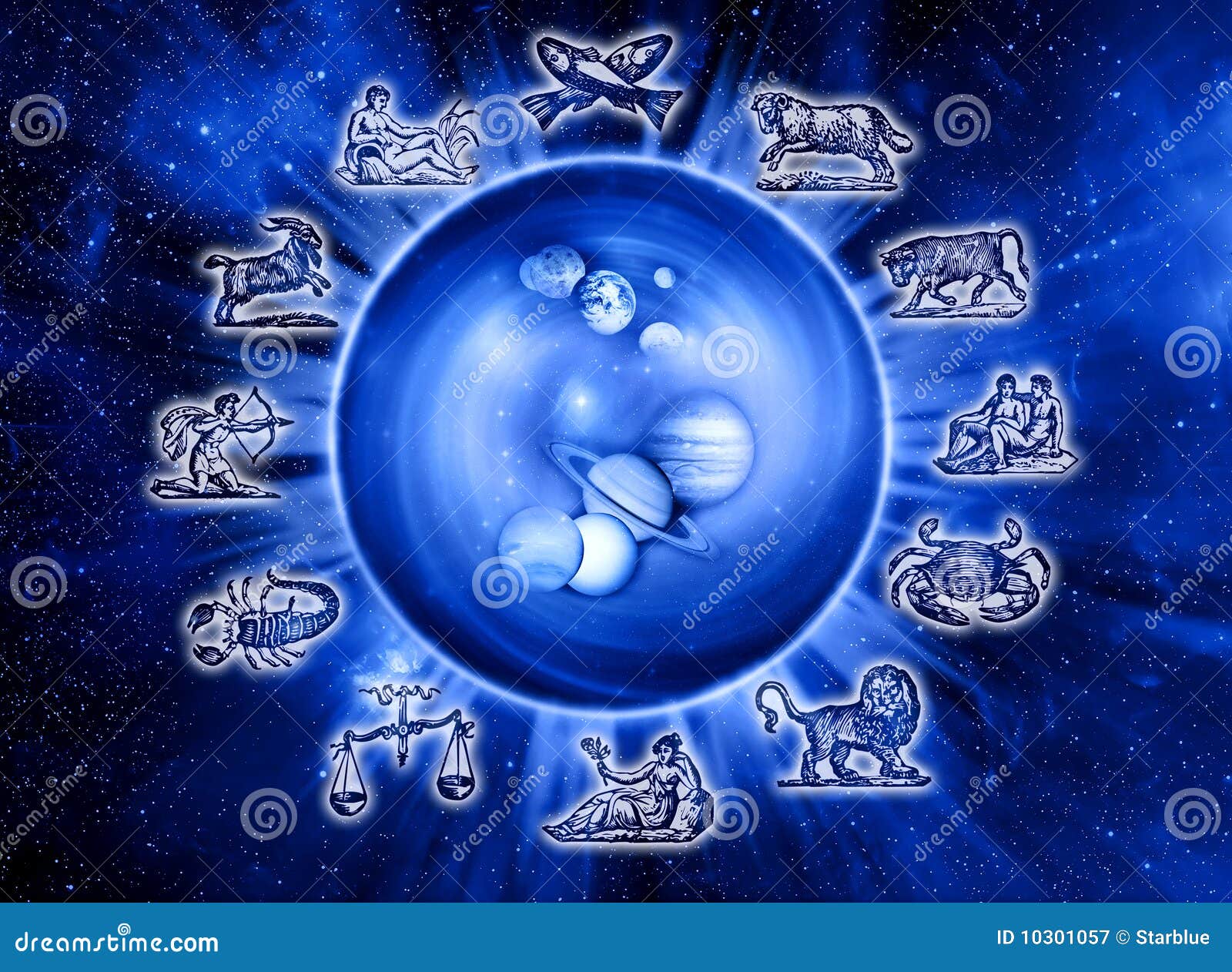 Astrologie en planeten stock afbeelding. Image of onderwijs - 10301057