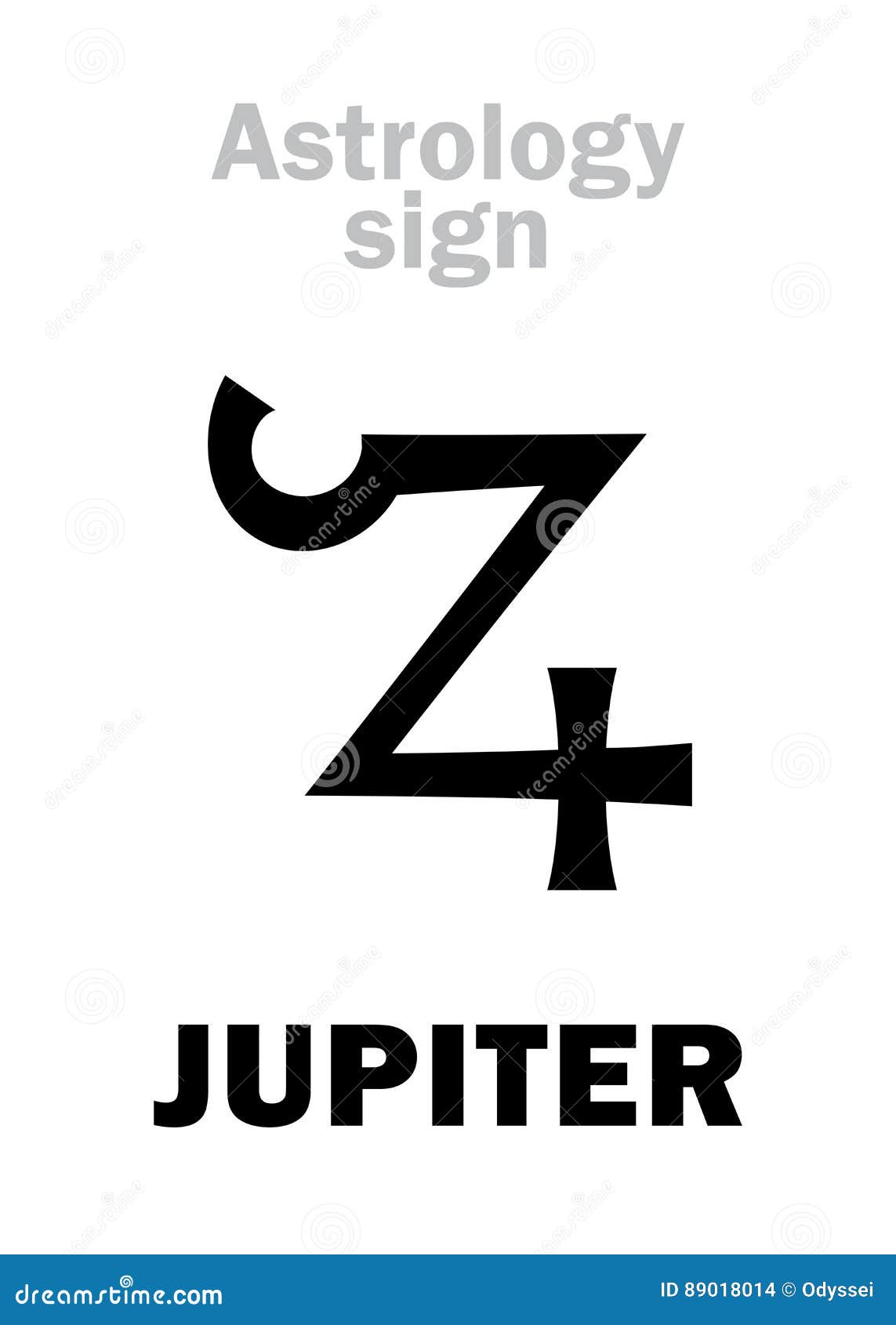 Astrologie: Planet JUPITER vektor abbildung. Illustration von horoskop ...