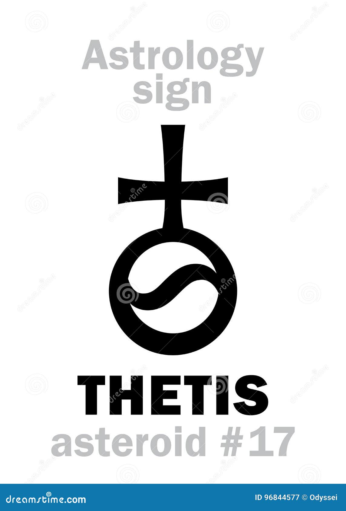 Astrologie: Sternartiges THETIS Vektor Abbildung - Illustration von ...