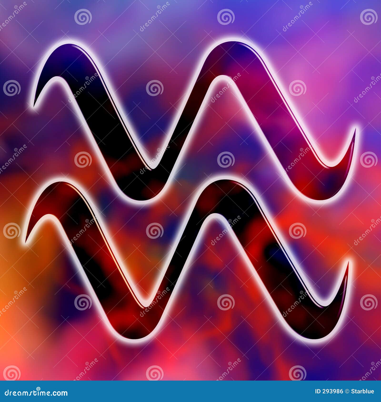 Astrologischer Zeichenwassermann Stock Abbildung - Illustration von ...