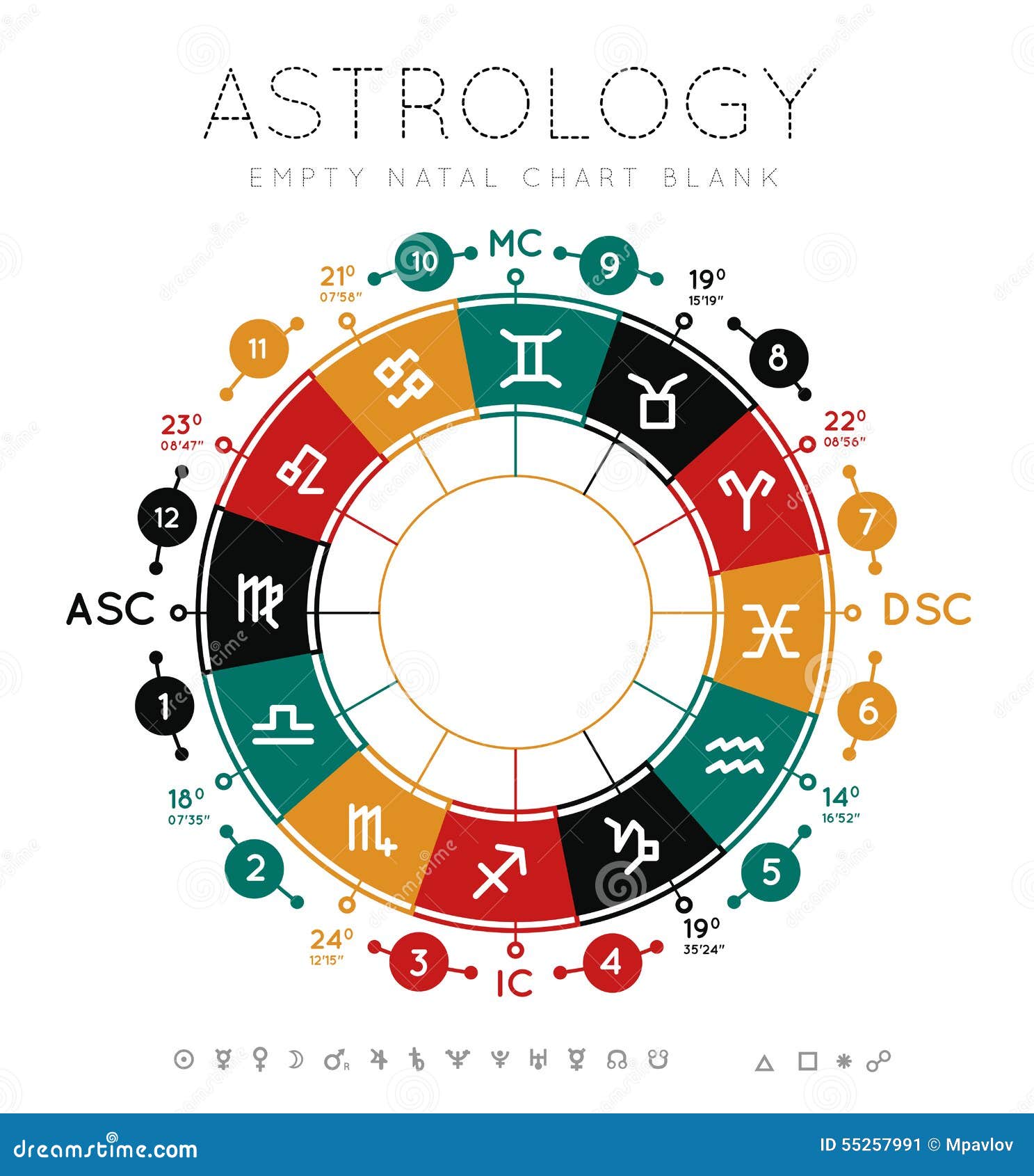 Astrology background stock vector. Illustration of fortune - 55257991