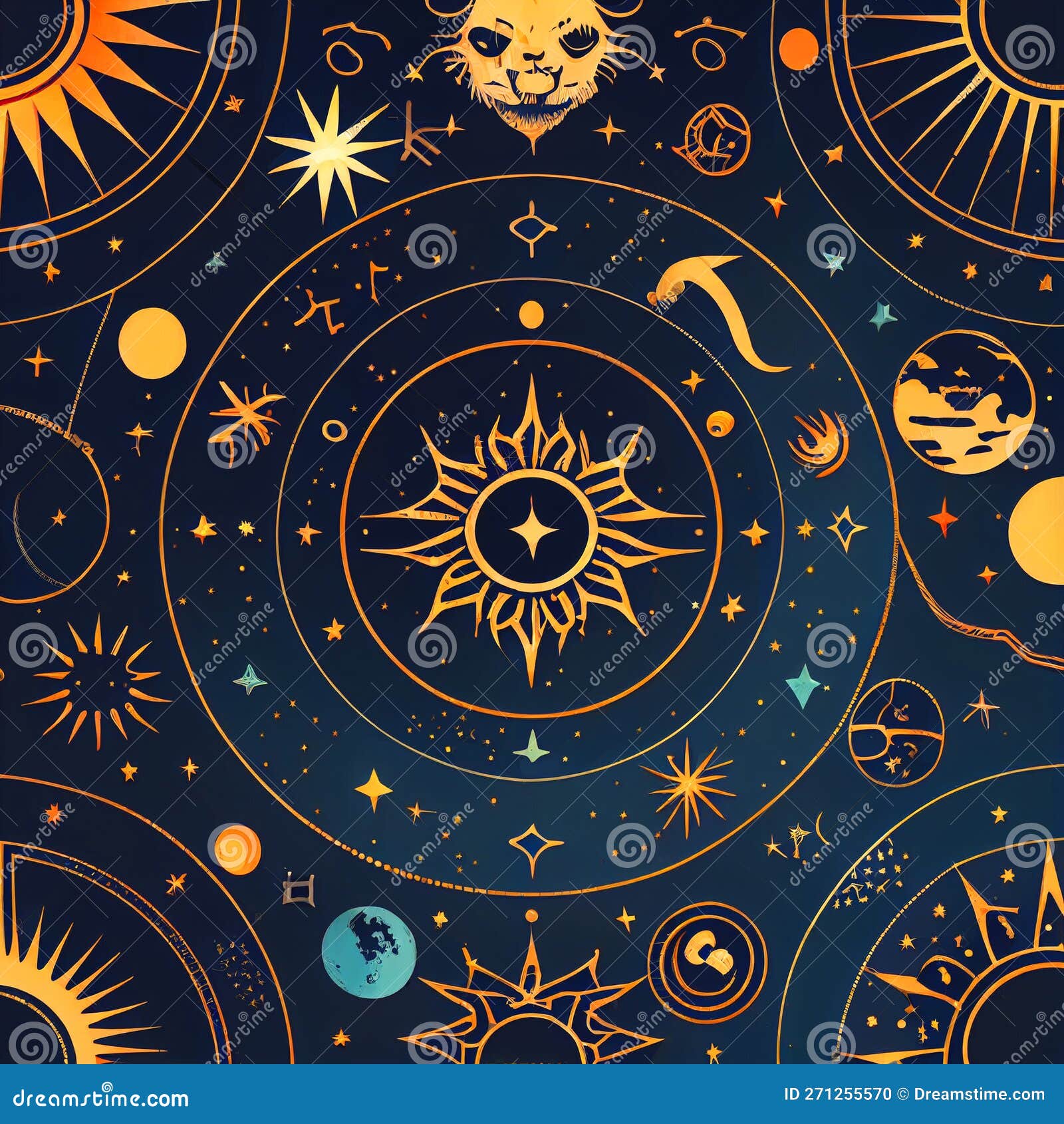 Astrology Background Horoscope Stock Illustration - Illustration of ...