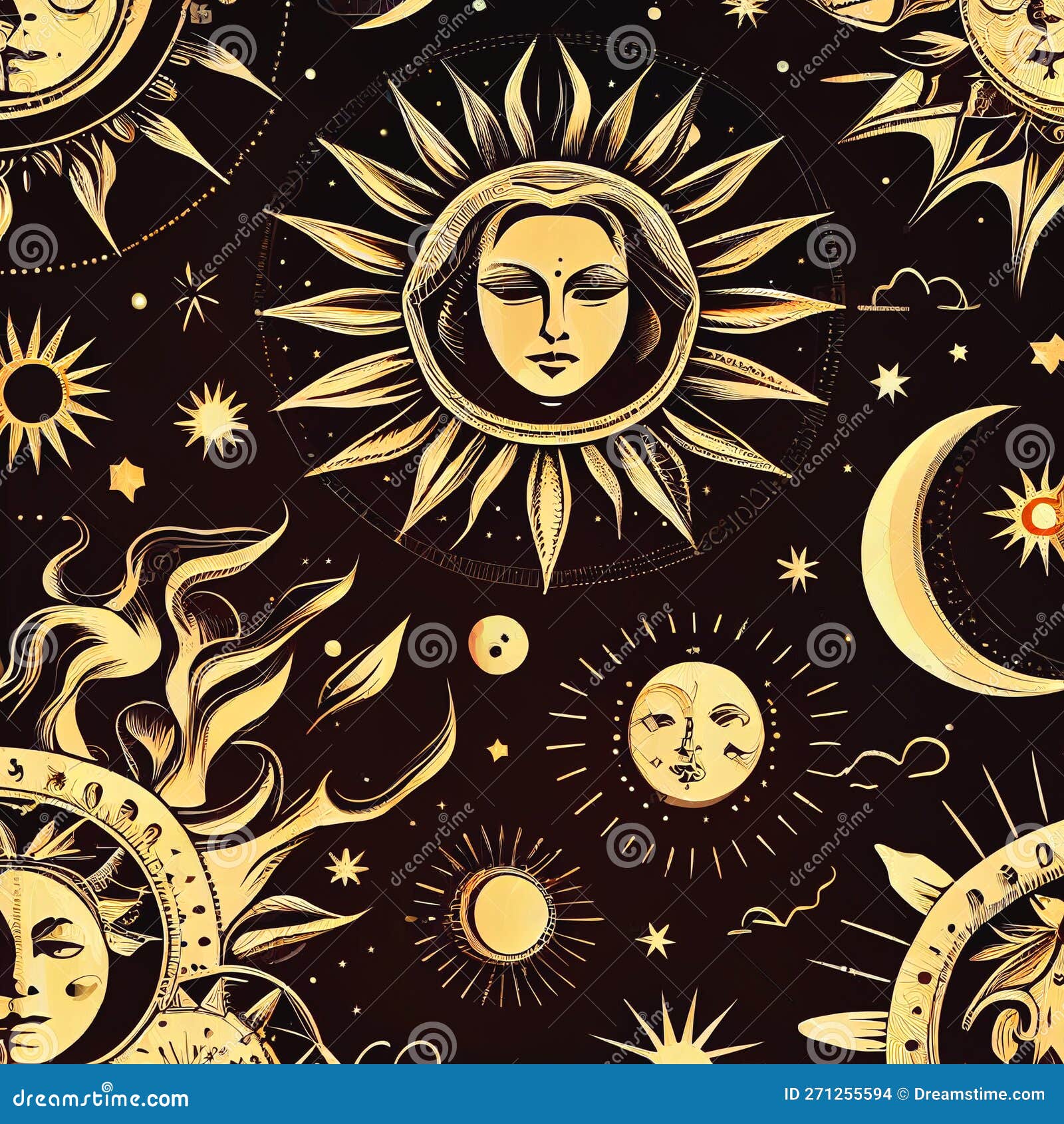 Astrology background stock illustration. Illustration of moon - 271255594