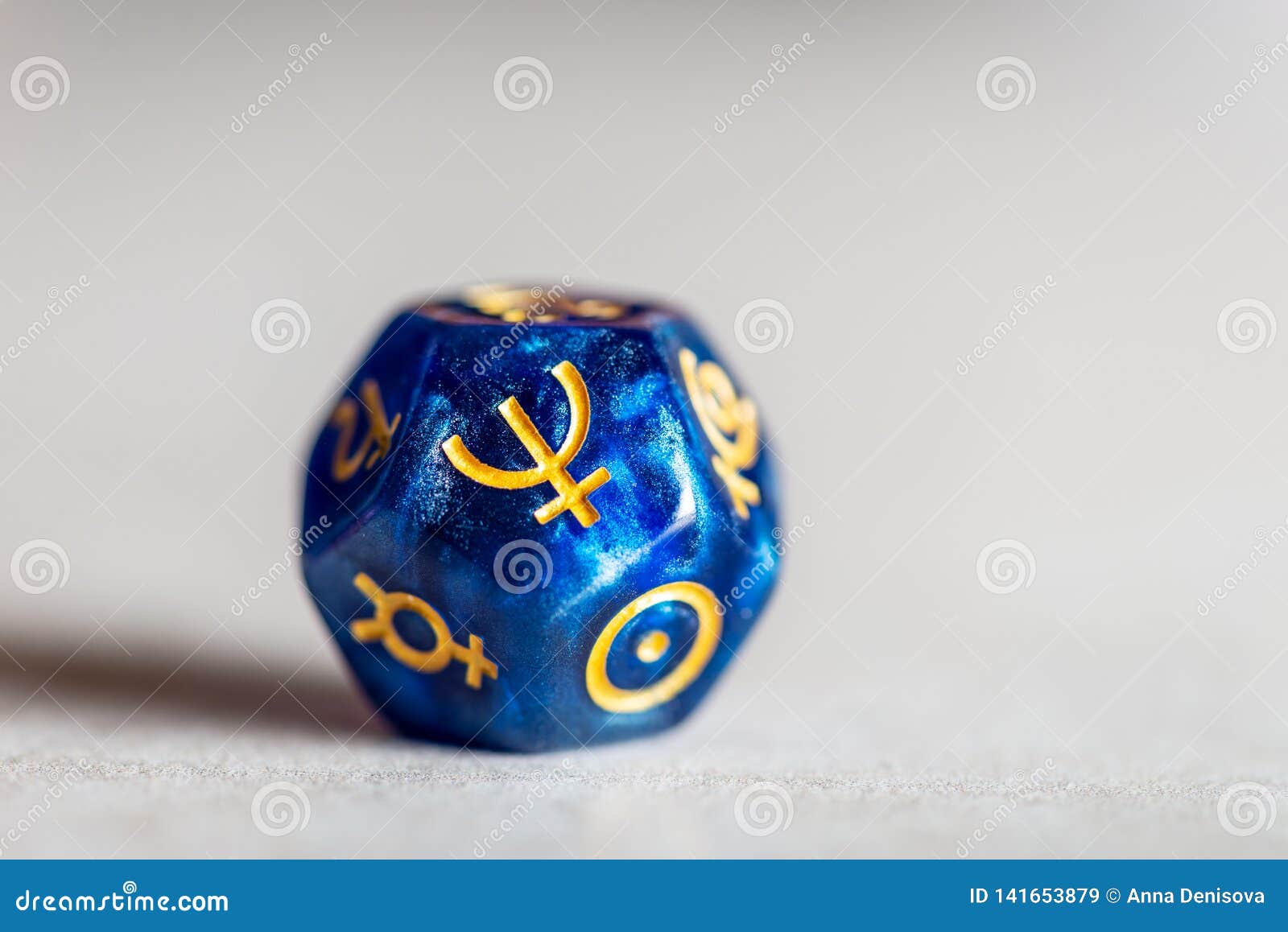 Astrology Dice with Symbol of the Planet Neptune Stock Image - Image of ...
