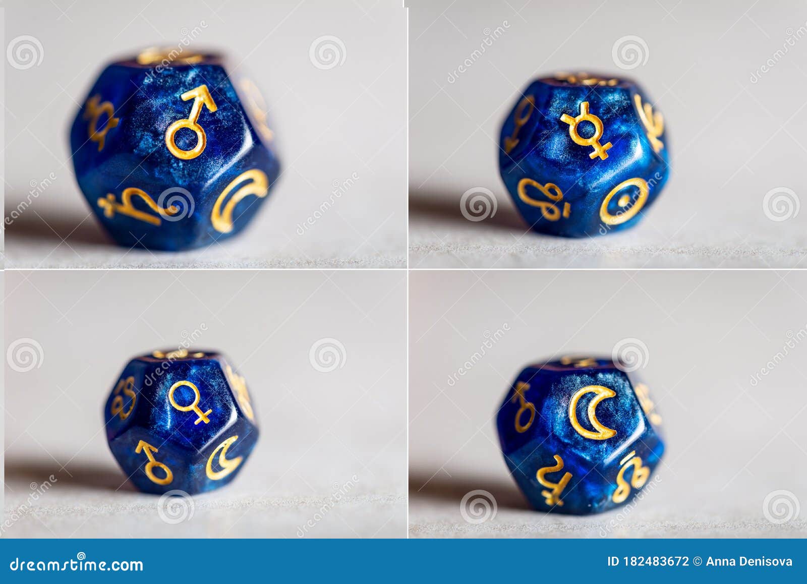 Astrology Dice with Symbol of the Planets Stock Photo - Image of ...