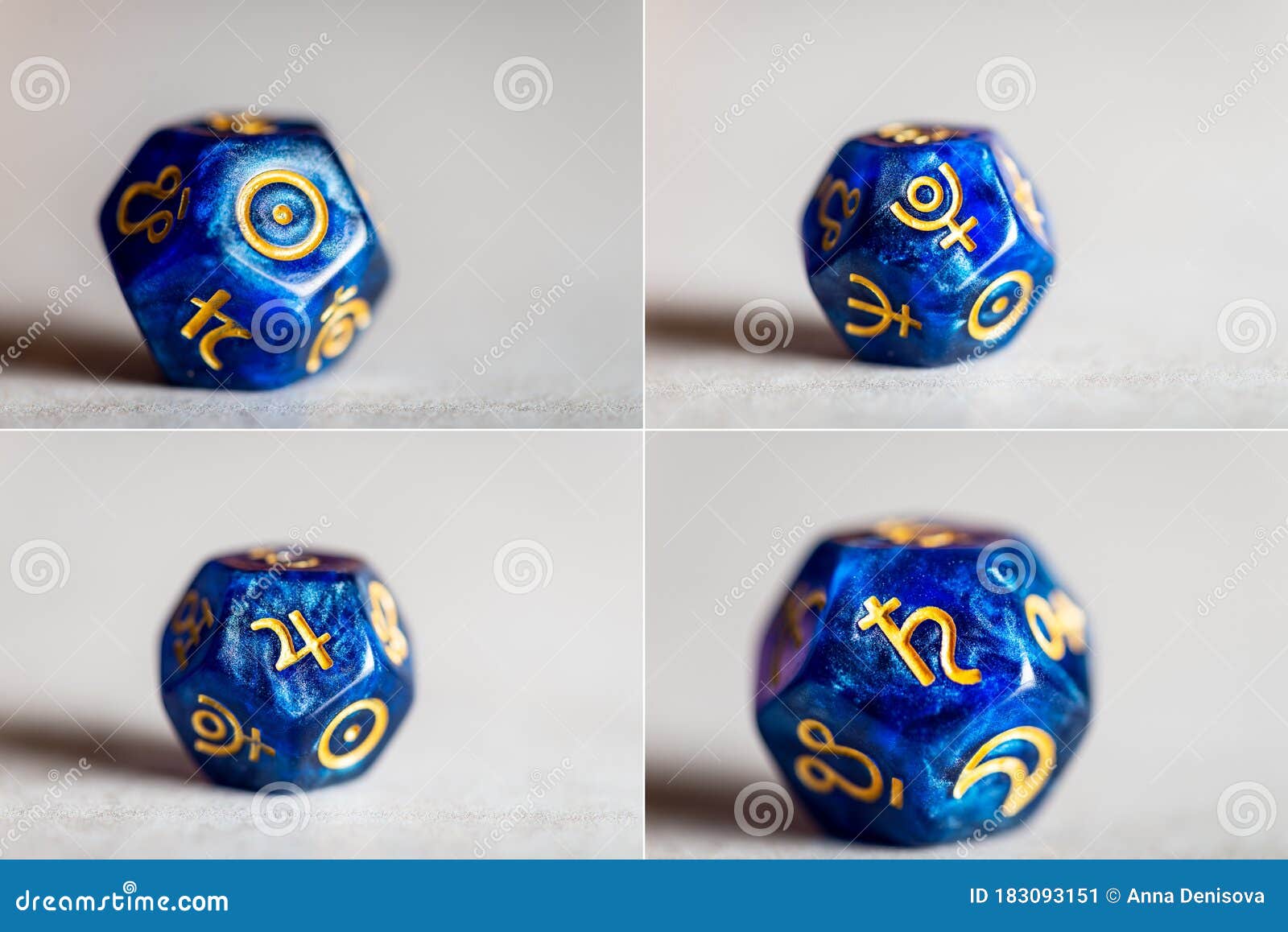 Astrology Dice with Symbol of the Planets Stock Image - Image of ...