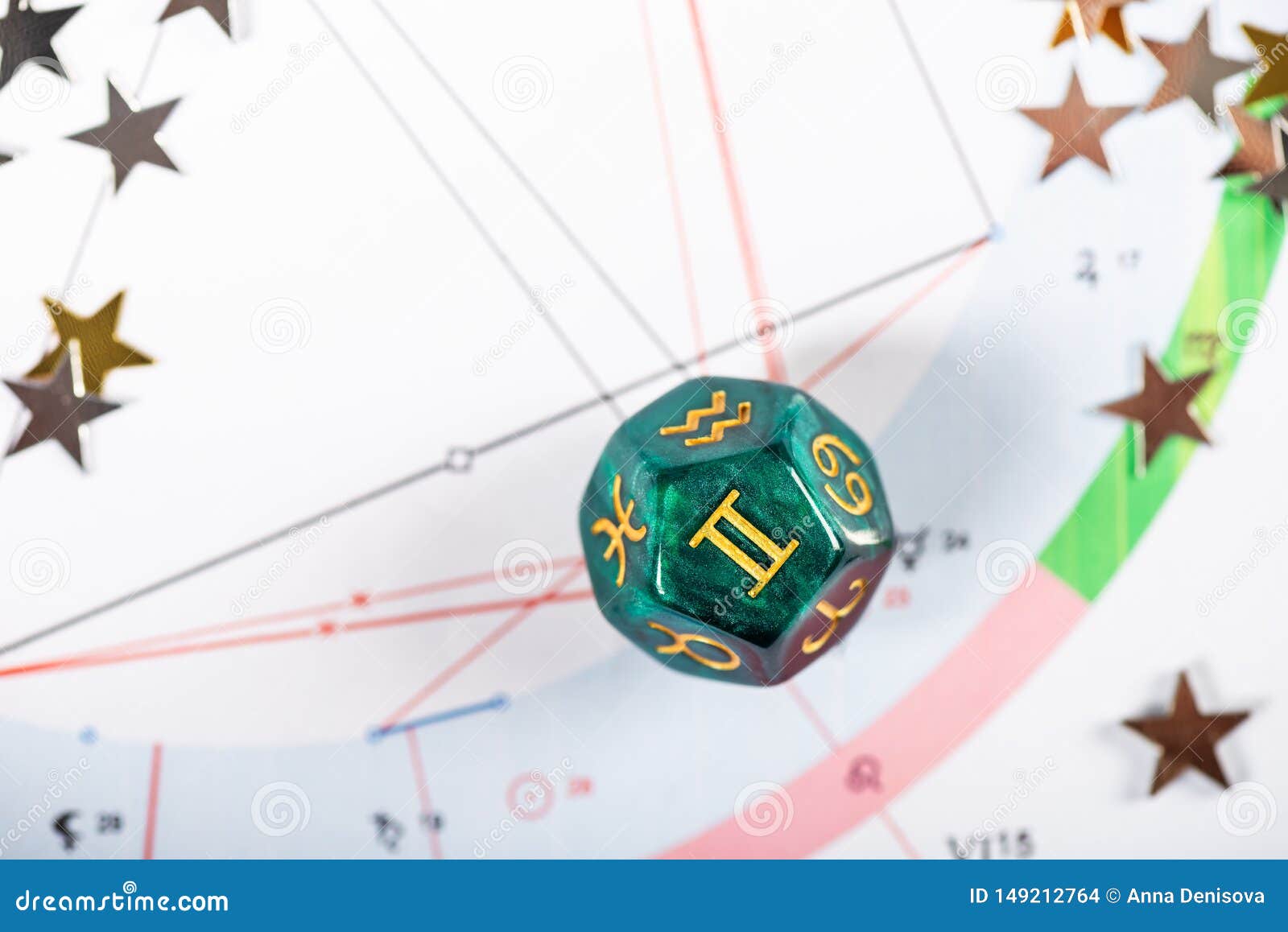 Astrology Dice With Zodiac Symbol Of Pisces And Its Ruling Planet ...