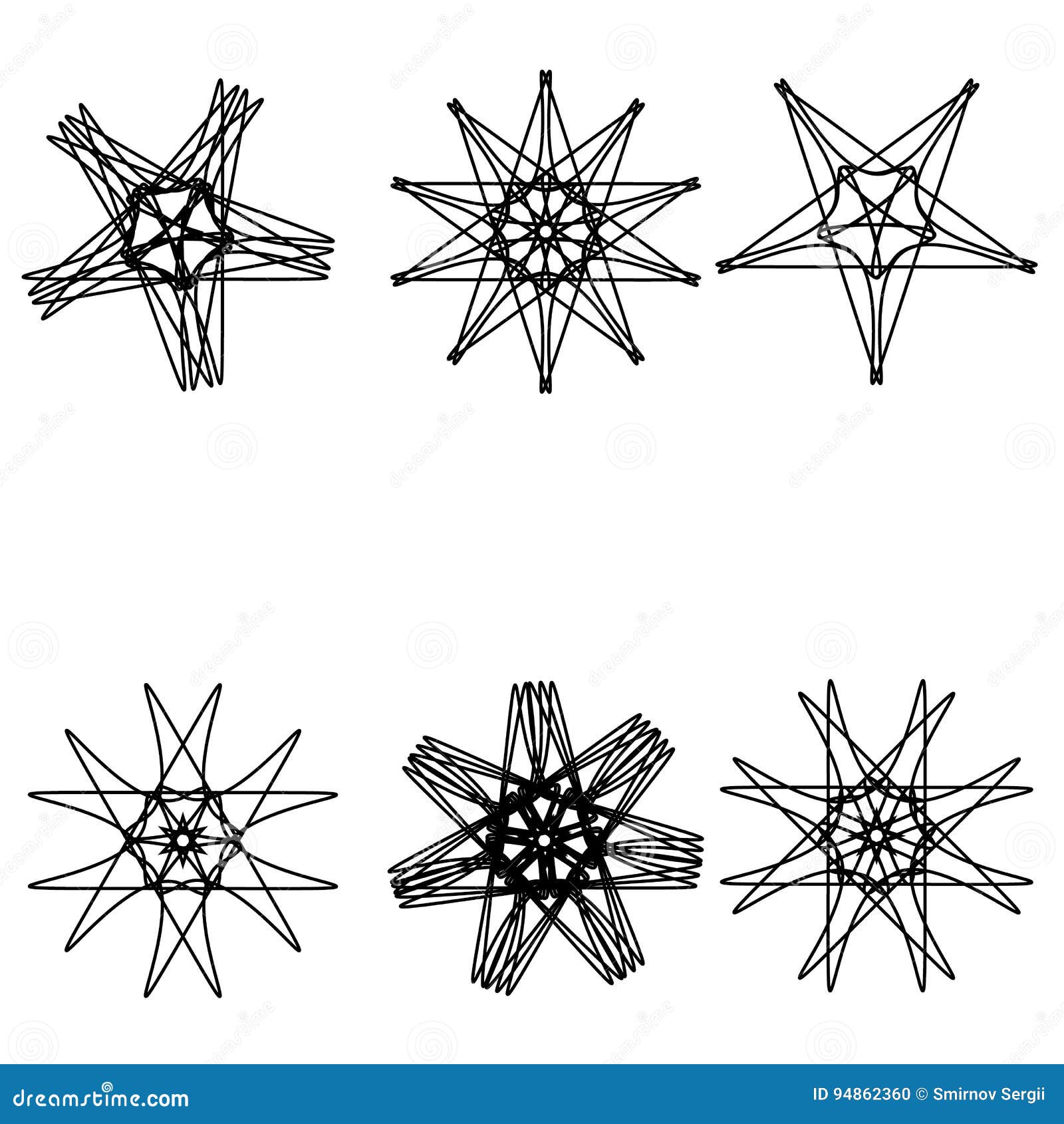 Astrology Geometric Pattern Set Pentogramm Stock Illustration ...