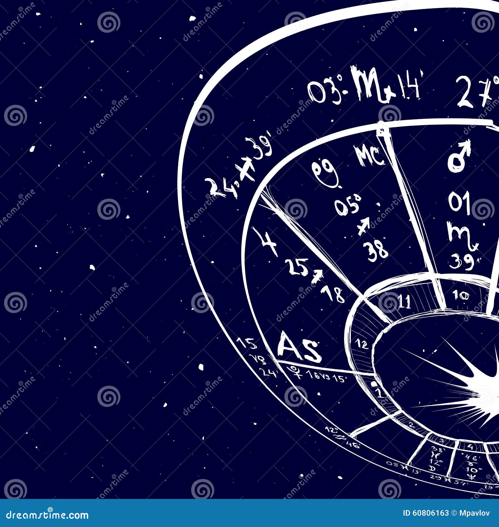 Astrology Hand-drawn Background Stock Vector - Illustration of destiny ...