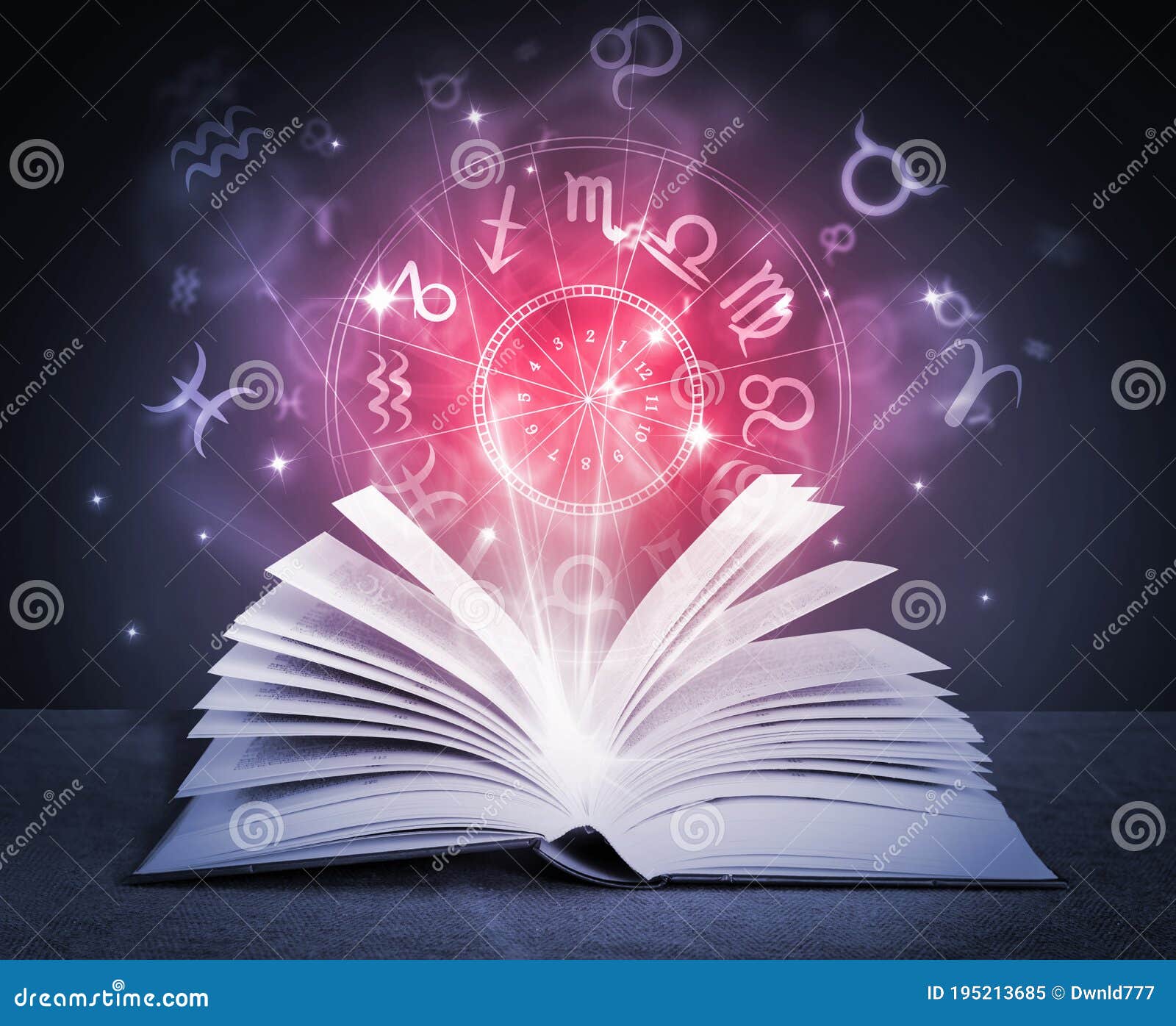Astrology horoscope book stock image. Image of signs - 195213685