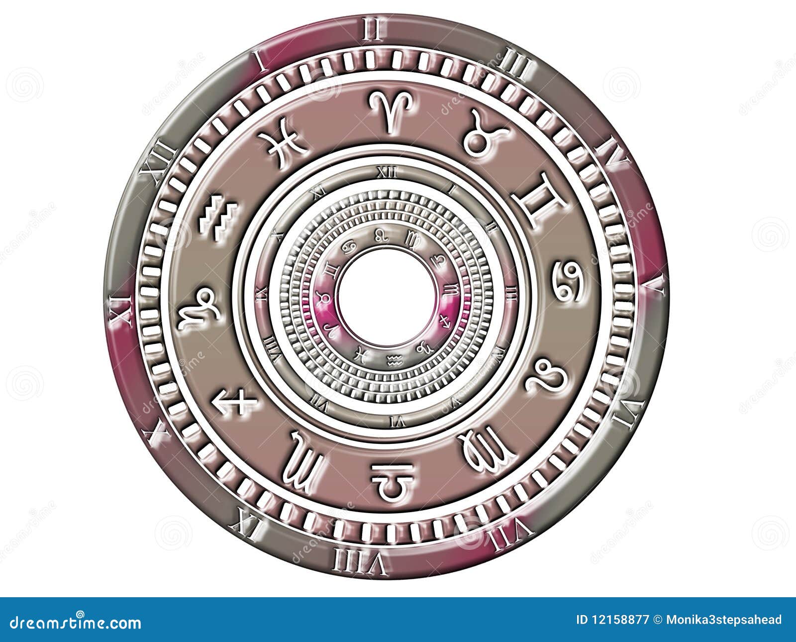 Astrology/ horoscope wheel stock illustration. Illustration of crab ...