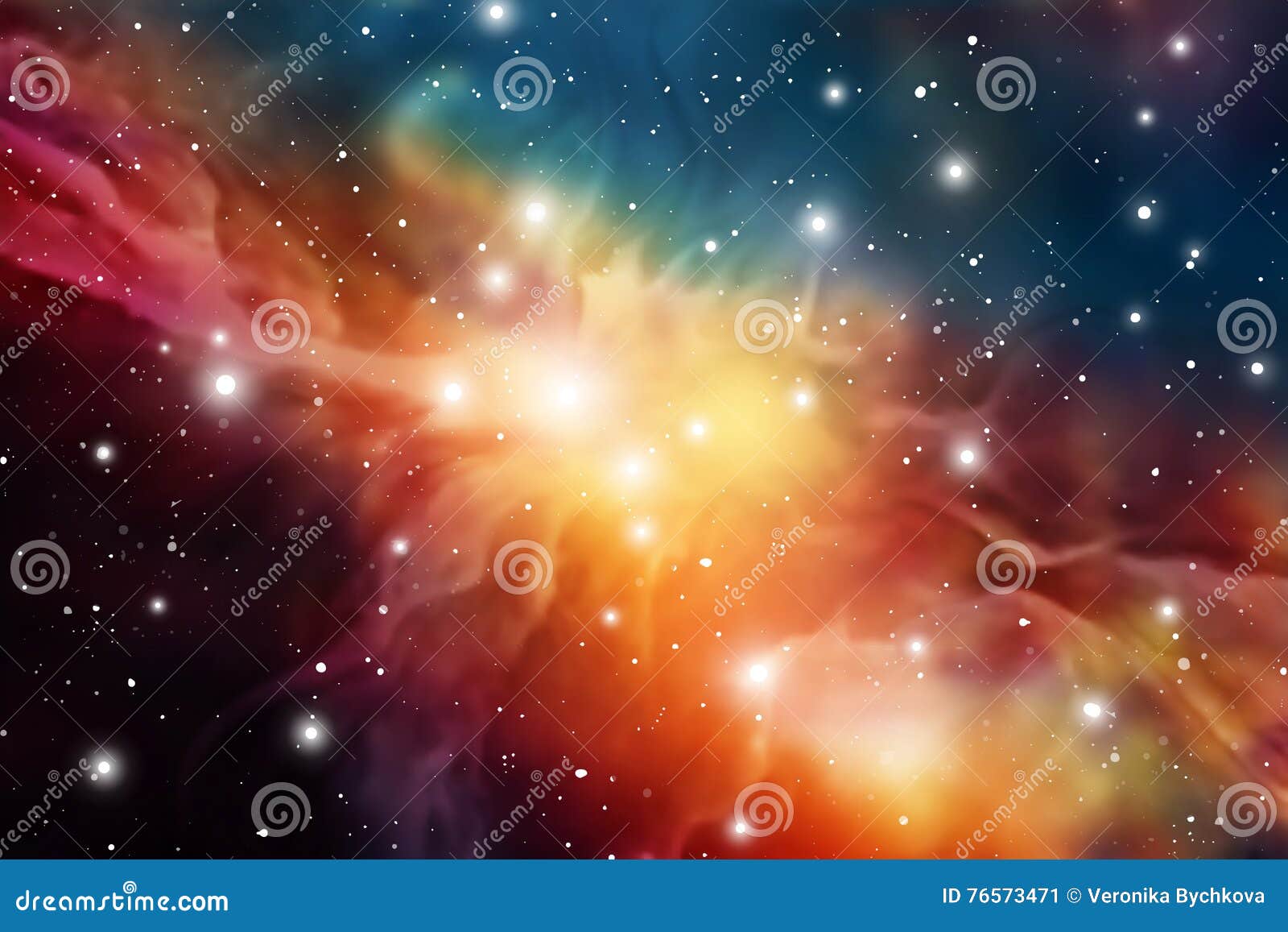 Orange Colorful Galaxy