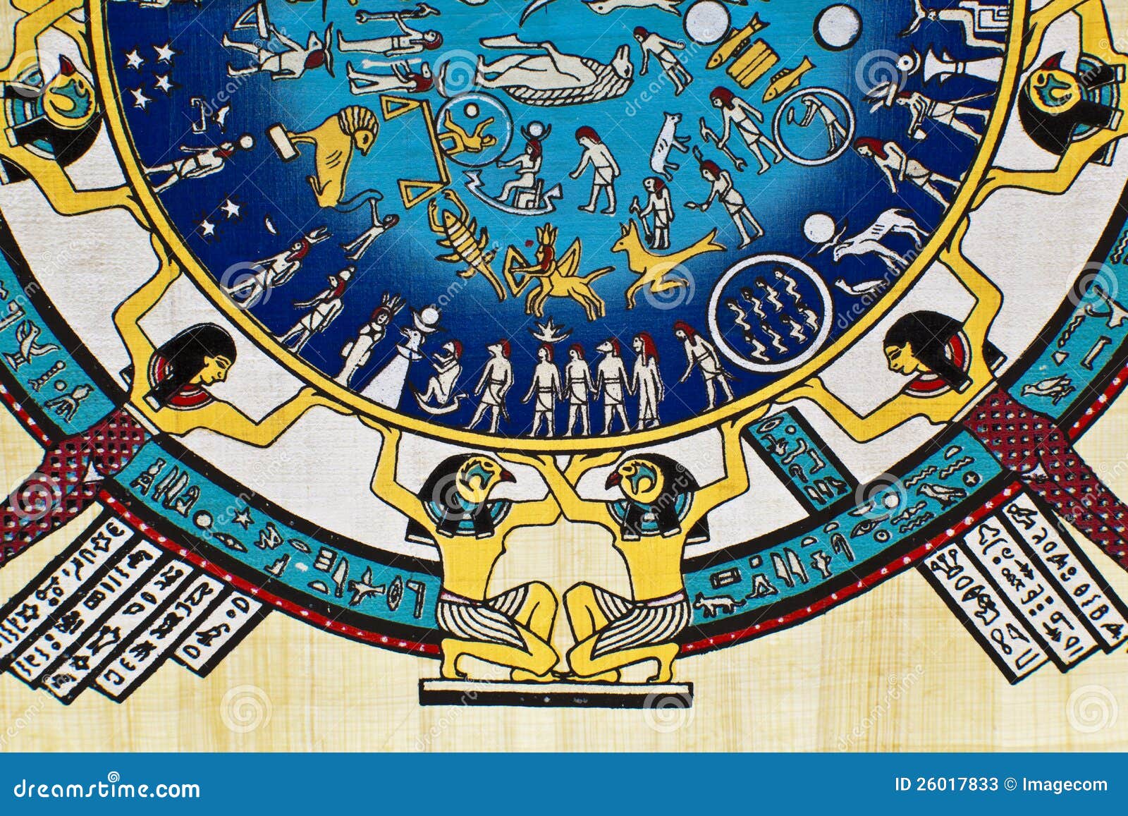 Astrology on Papyrus stock image. Image of egyptian, writing - 26017833