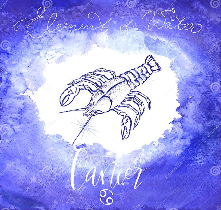 Astrology Sign Cancer Stock Vector Illustration Of Sign 106930161