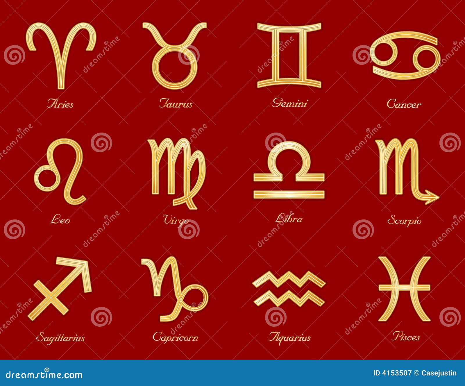Astrology Symbols stock vector. Illustration of golden - 4153507