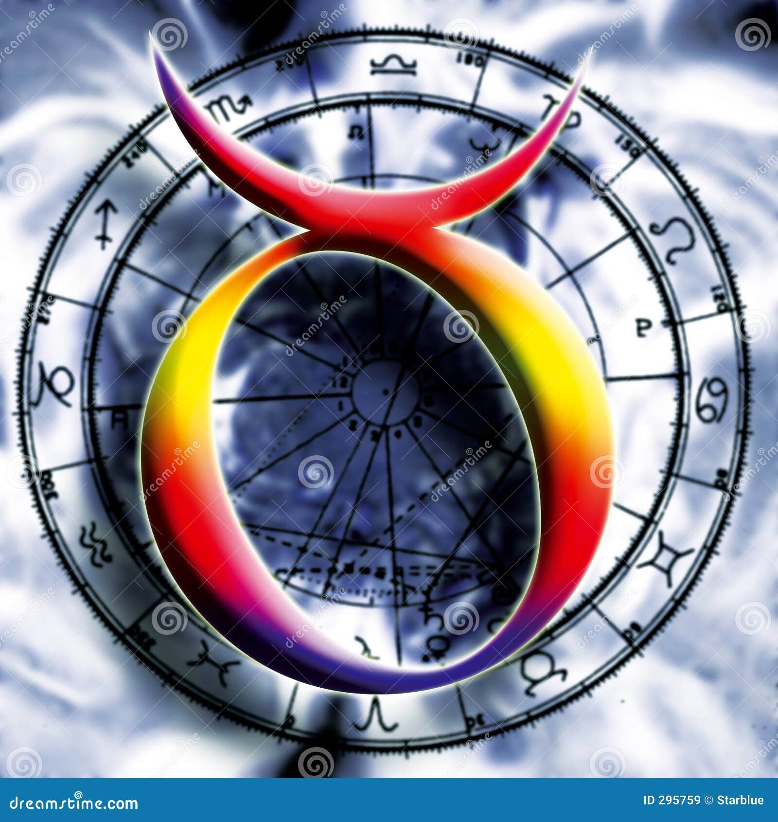 Astrology: taurus stock illustration. Illustration of astrology - 295759