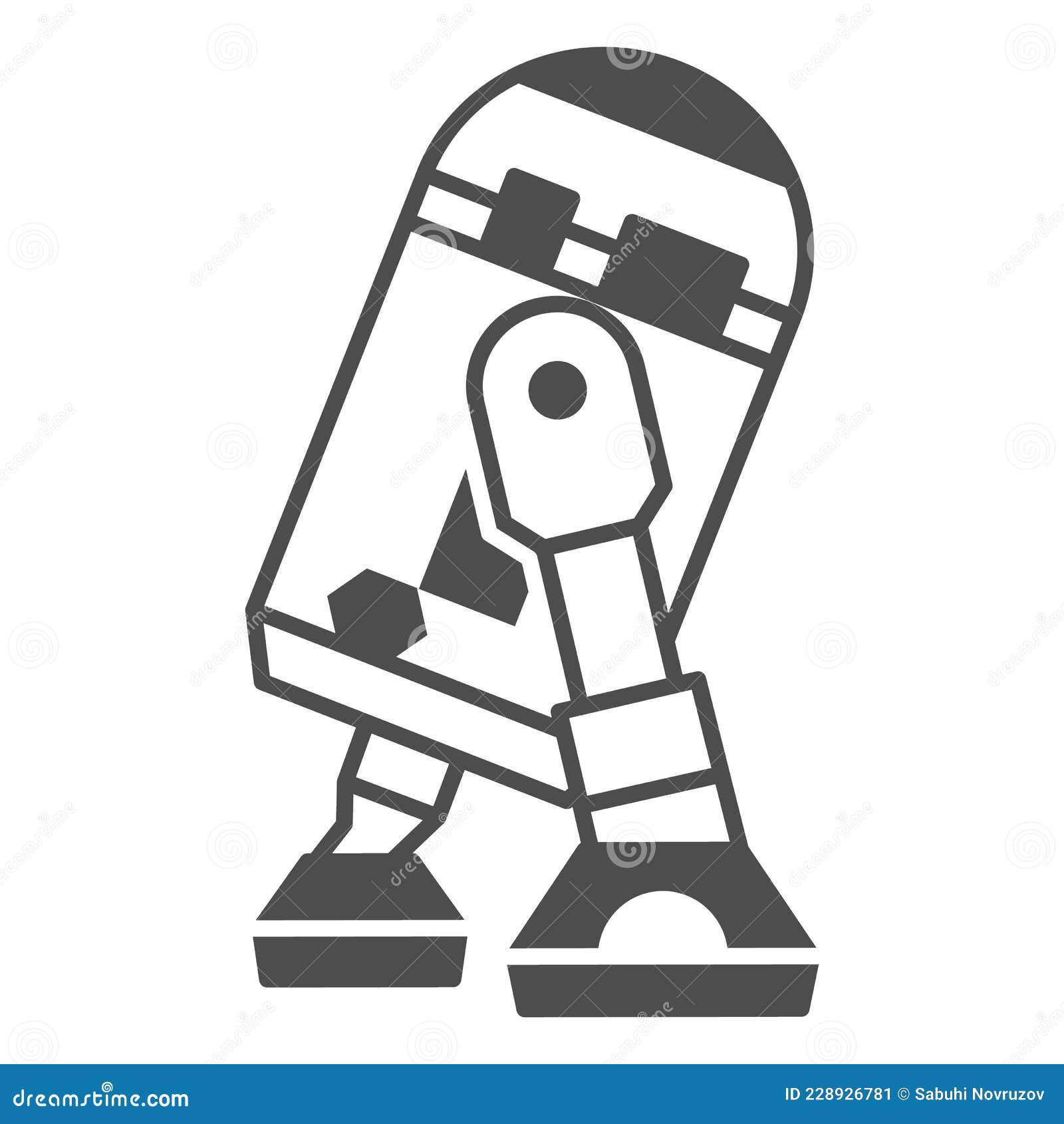 Astromech Robot R2 D2 Solid Icon, Star Wars Concept, Artoo Droid Vector ...
