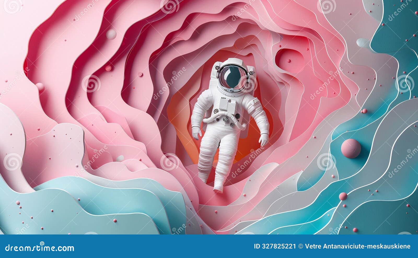 Astronaut in Abstract Space Stock Image - Image of cosmic, creative ...