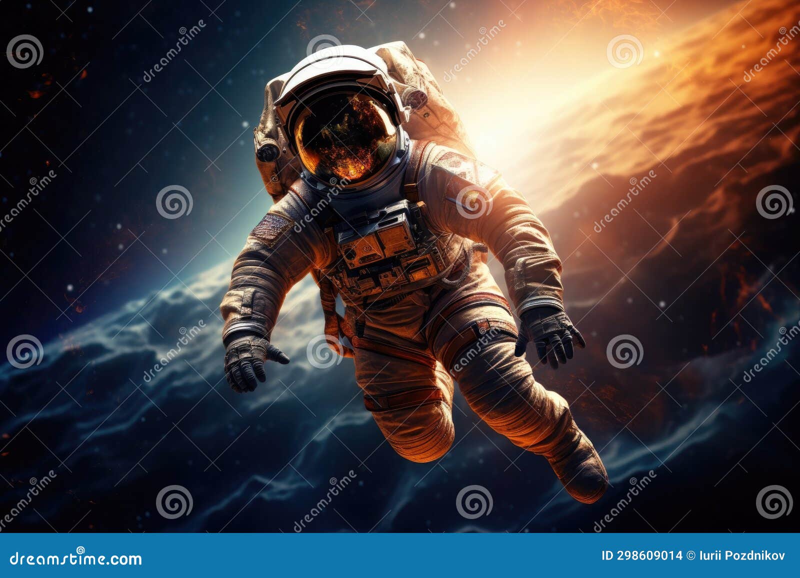 Astronaut Adrift in Outer Space: Captivating Image of Human Exploration ...