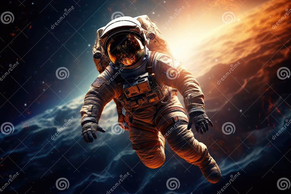 Astronaut Adrift in Outer Space: Captivating Image of Human Exploration ...